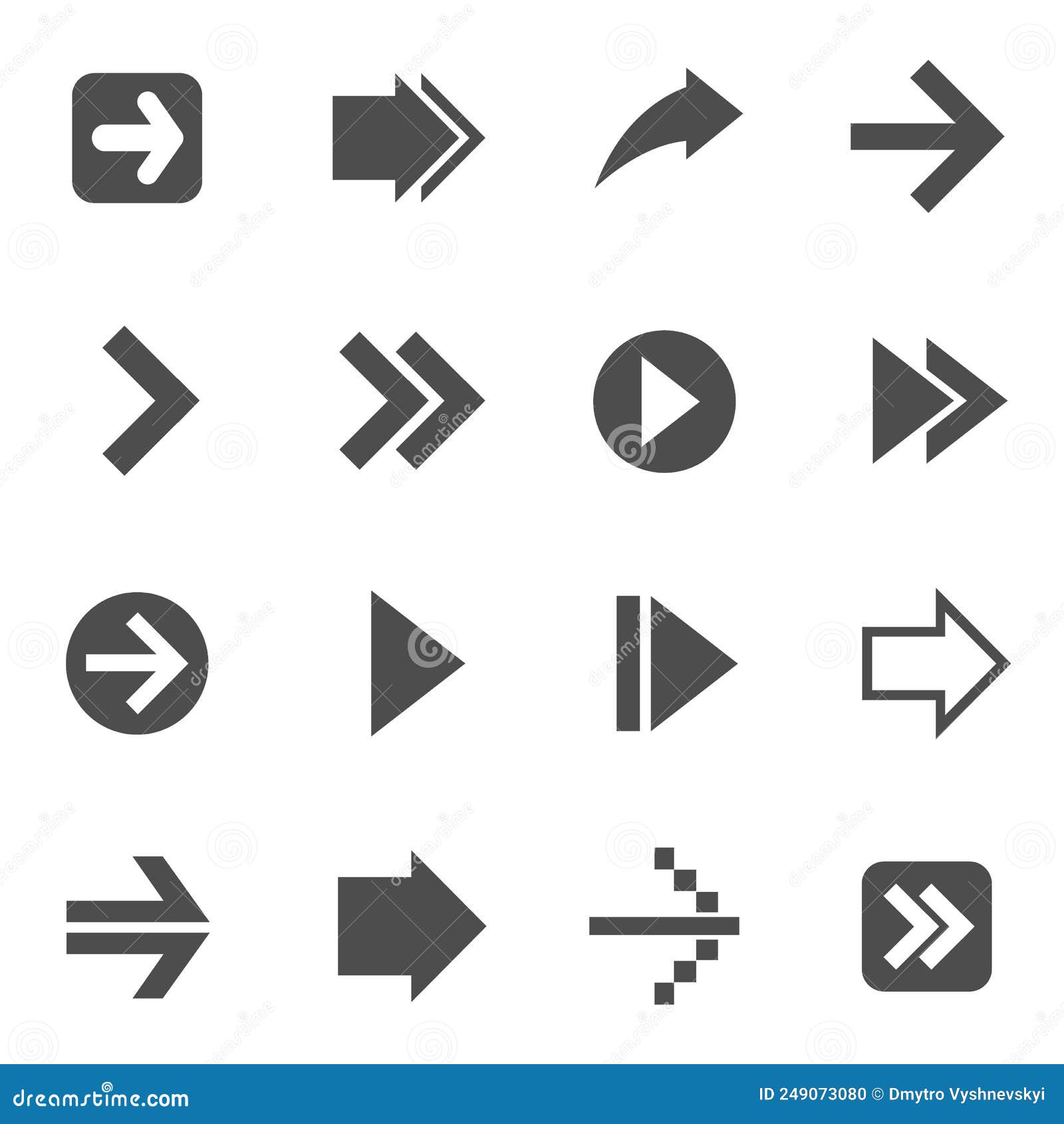 Iconos Vectoriales De Flechas Ilustración del Vector - Ilustración de ...