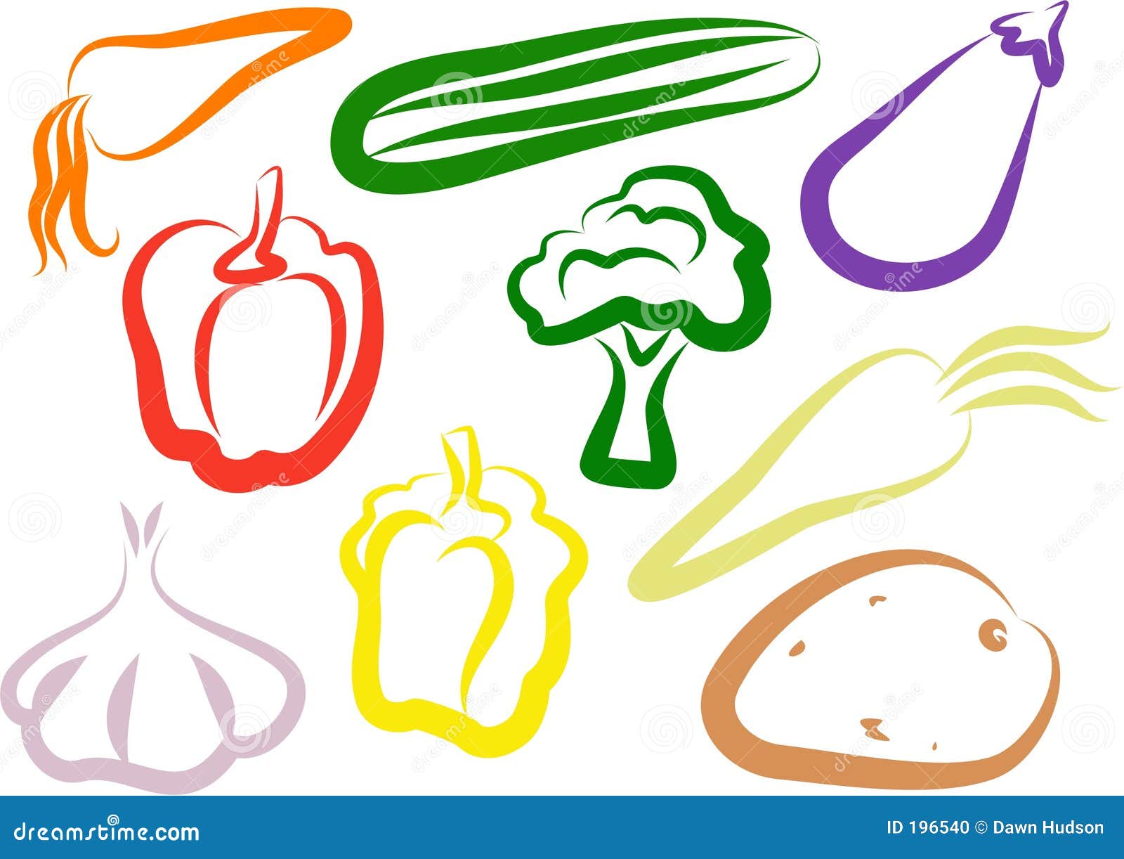 Iconos vegetales ilustración del vector. Ilustración de patatas - 196540