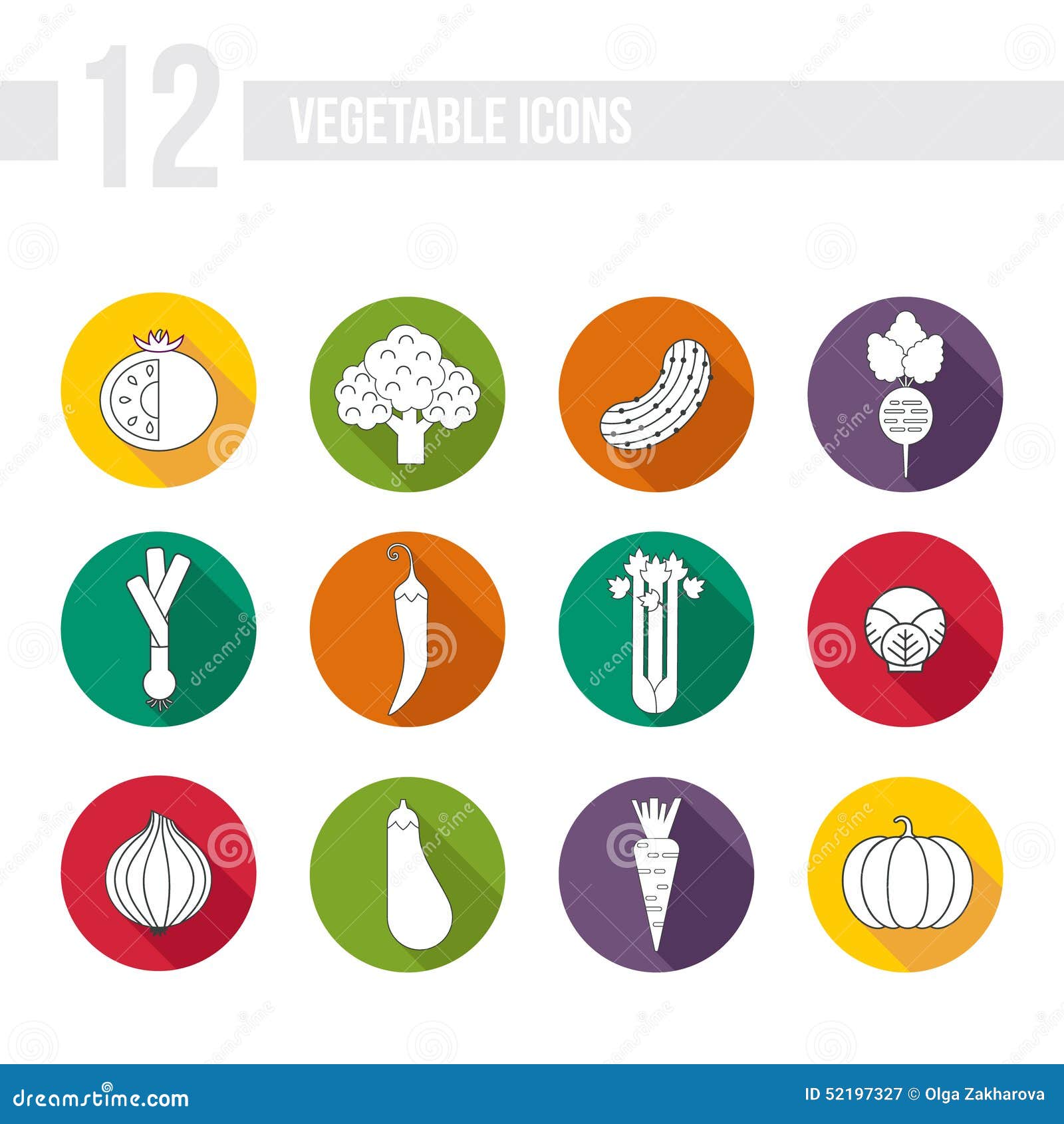 Iconos vegetales ilustración del vector. Ilustración de cosecha - 52197327