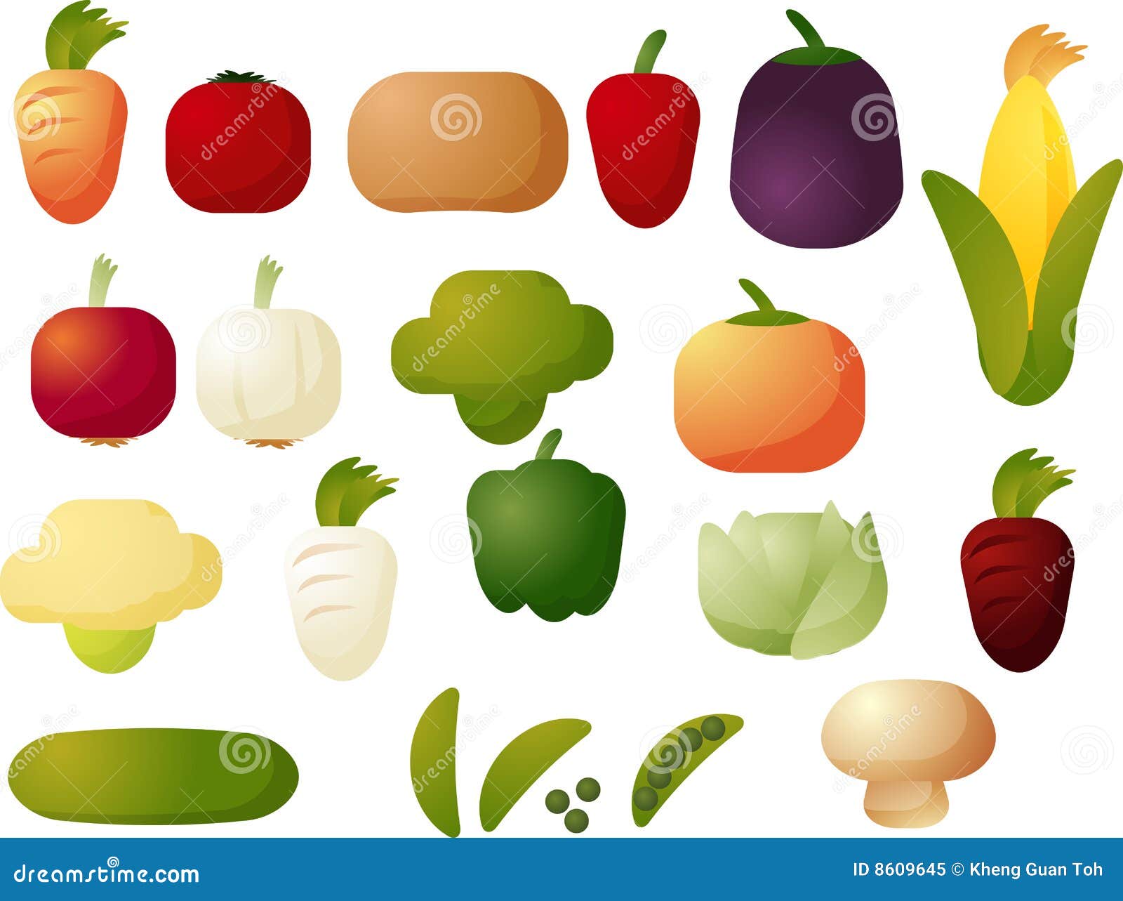 Iconos vegetales stock de ilustración. Ilustración de lindo - 8609645