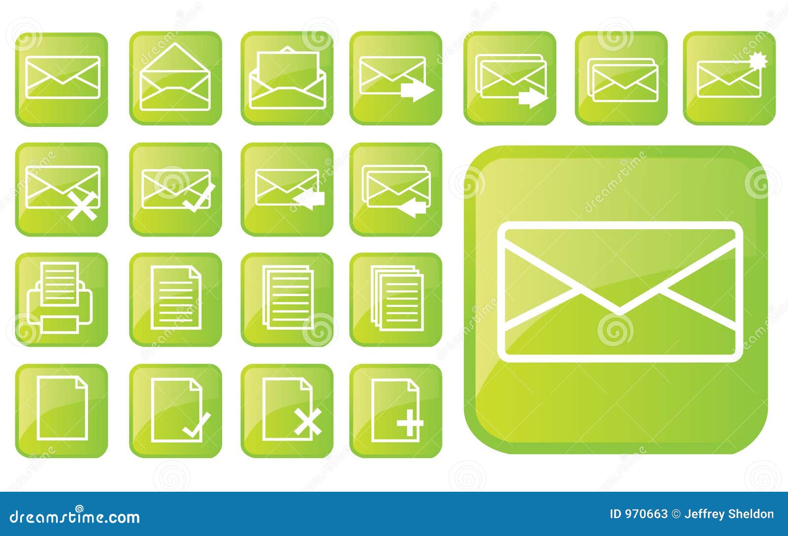 Iconos Verdes Brillantes Part3 Ilustración del Vector - Ilustración de ...