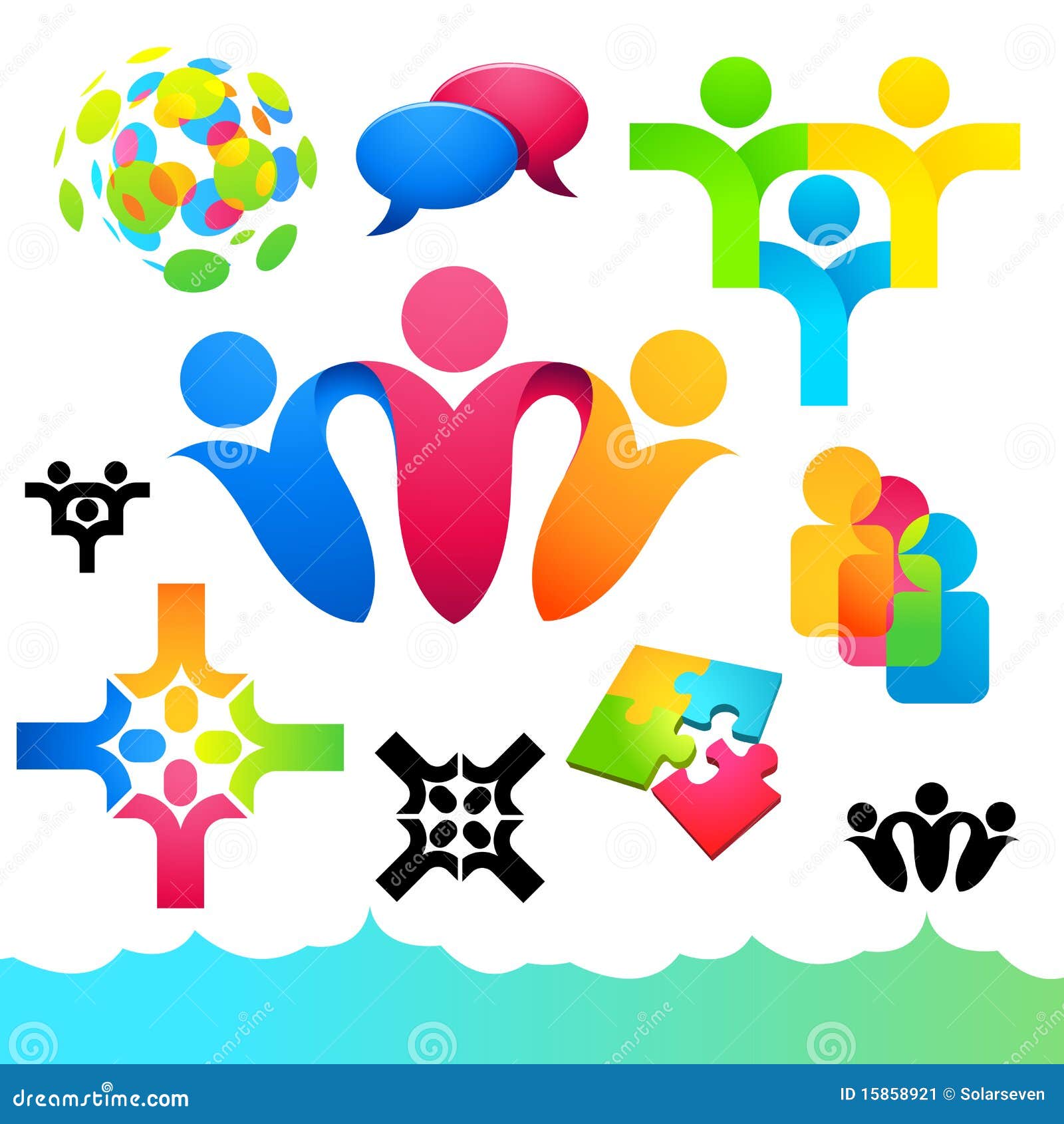 Iconos Y Elementos Sociales De La Gente Imagen de archivo - Imagen ...