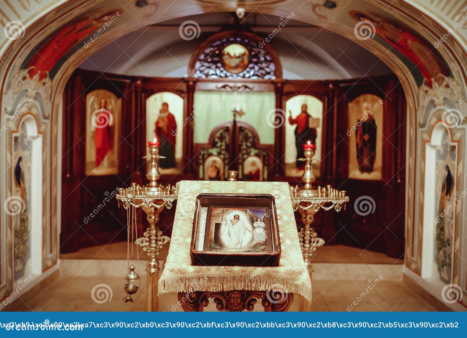 Iconostasis in the Temple in Blur Stock Photo - Image of domes, russia ...