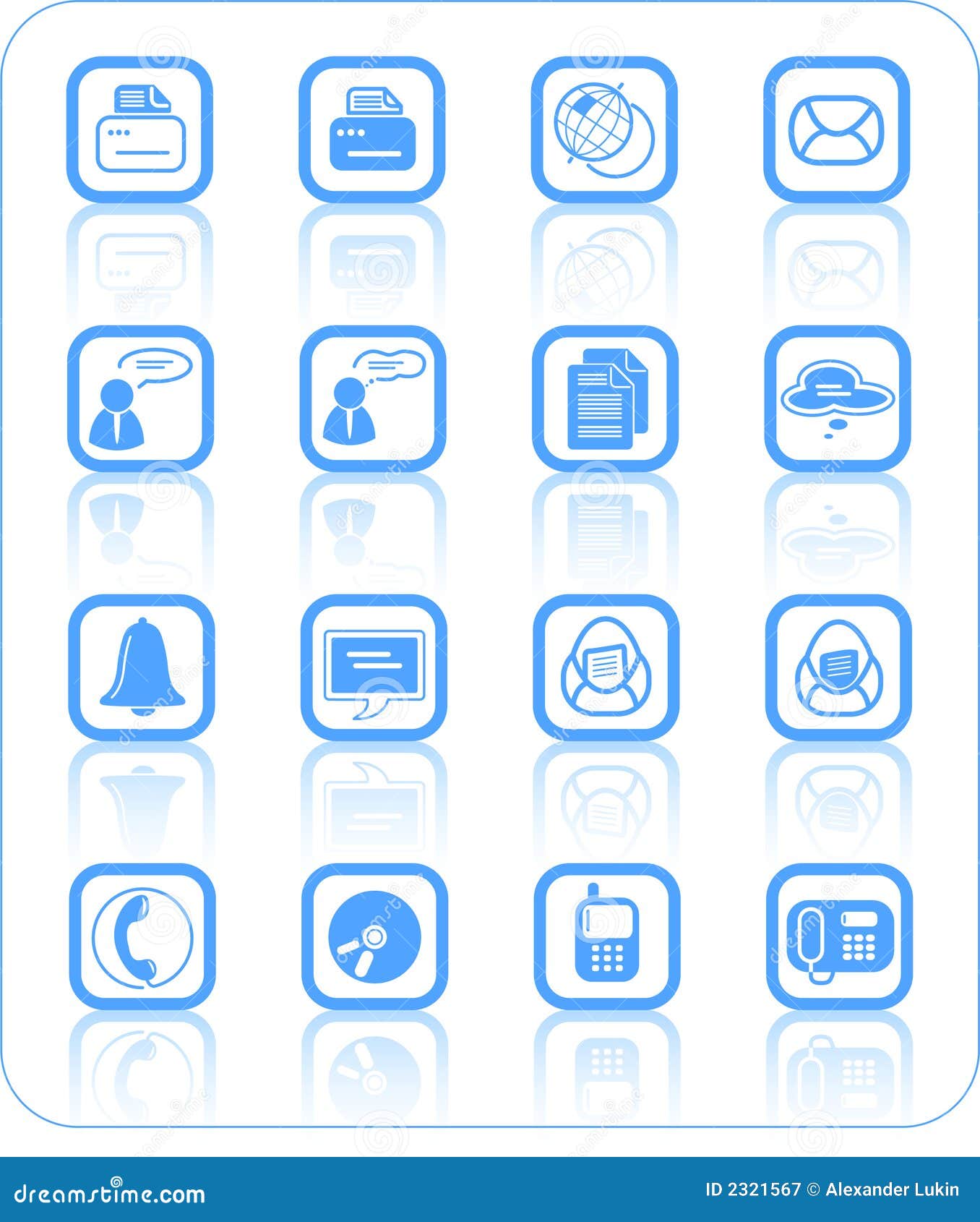 Icons stock vector. Illustration of office, connection - 2321567