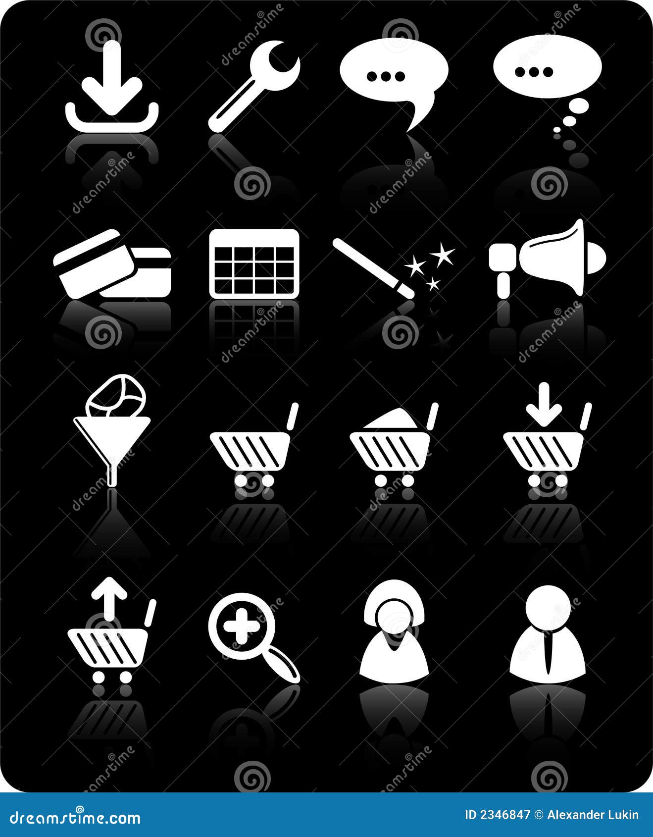Icons stock vector. Illustration of pictogram, options - 2346847