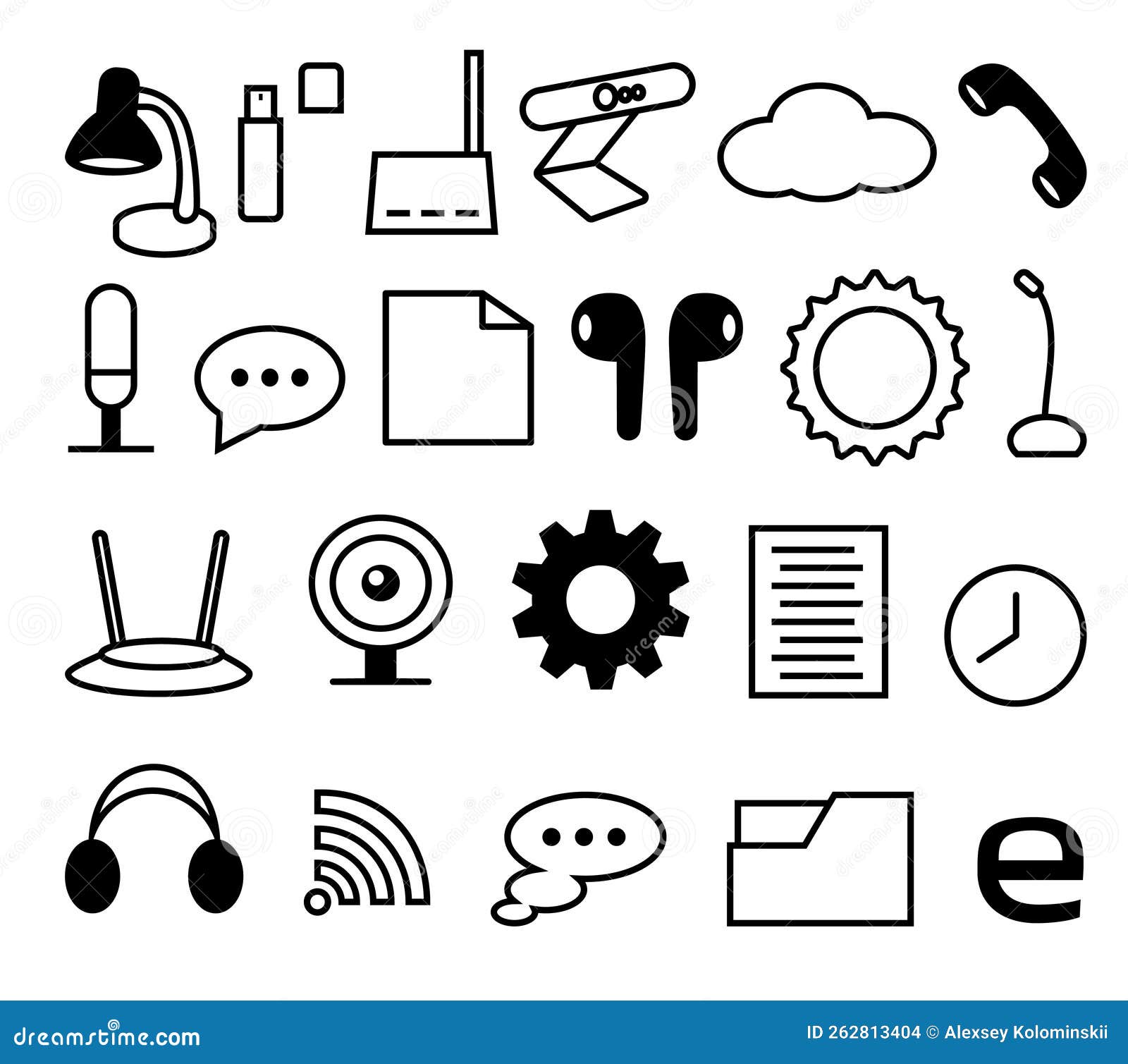 It icons stock illustration. Illustration of sketch - 262813404