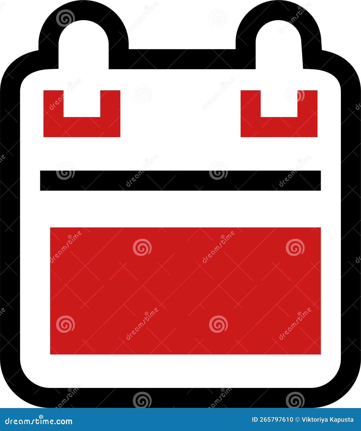 Calendar icon in red color stock illustration. Illustration of calendar ...