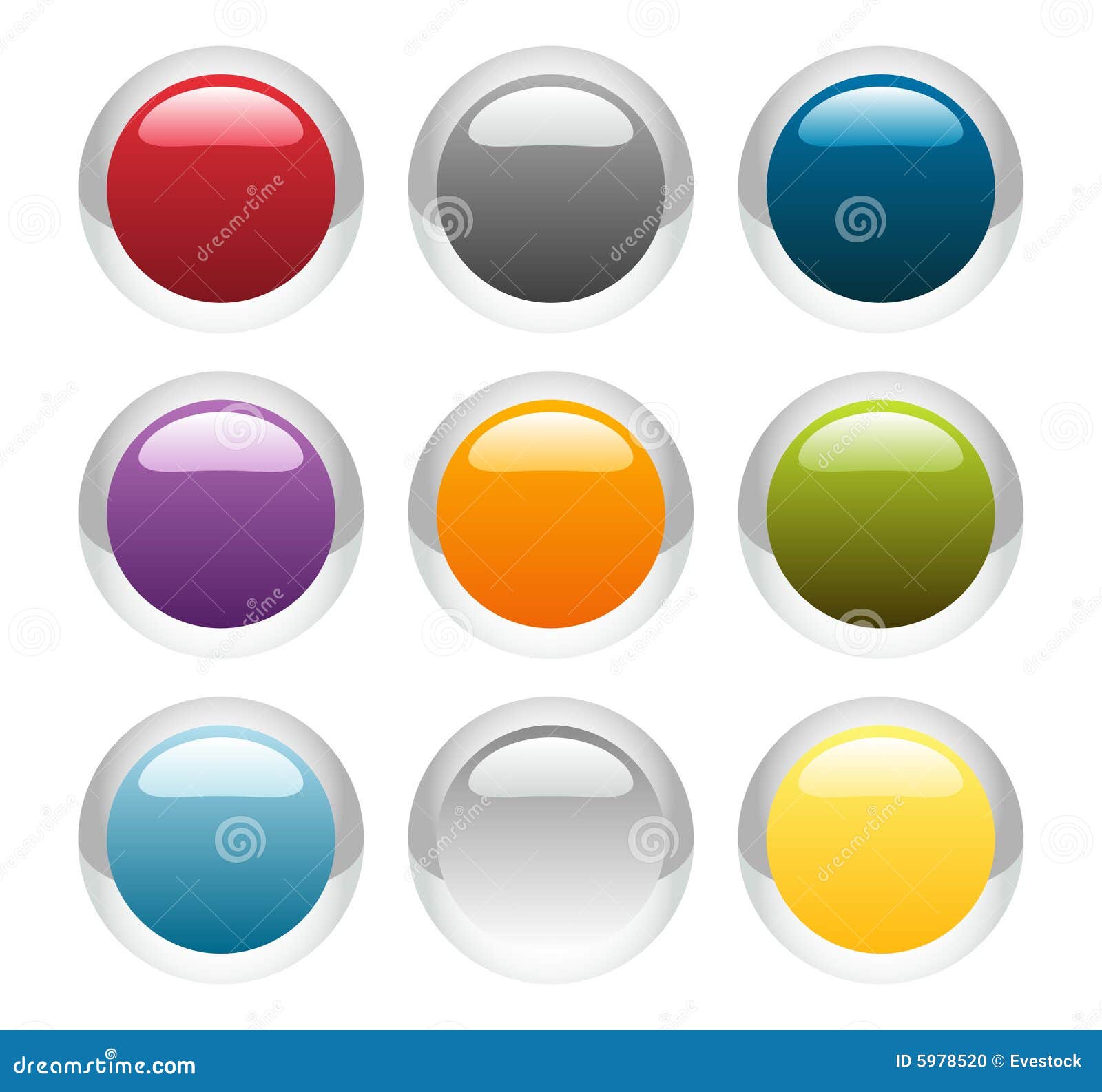 Icons stock vector. Illustration of round, graphic, circle - 5978520