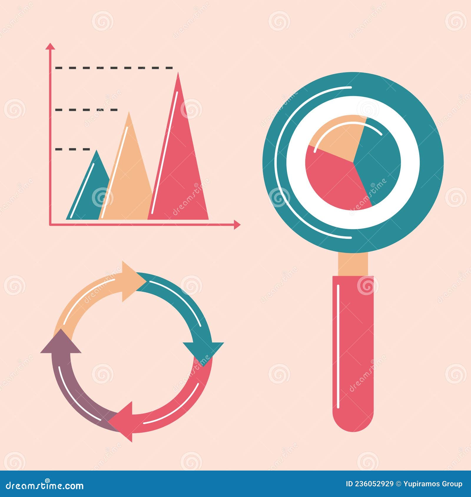 Icons analytics chart stock vector. Illustration of icon - 236052929