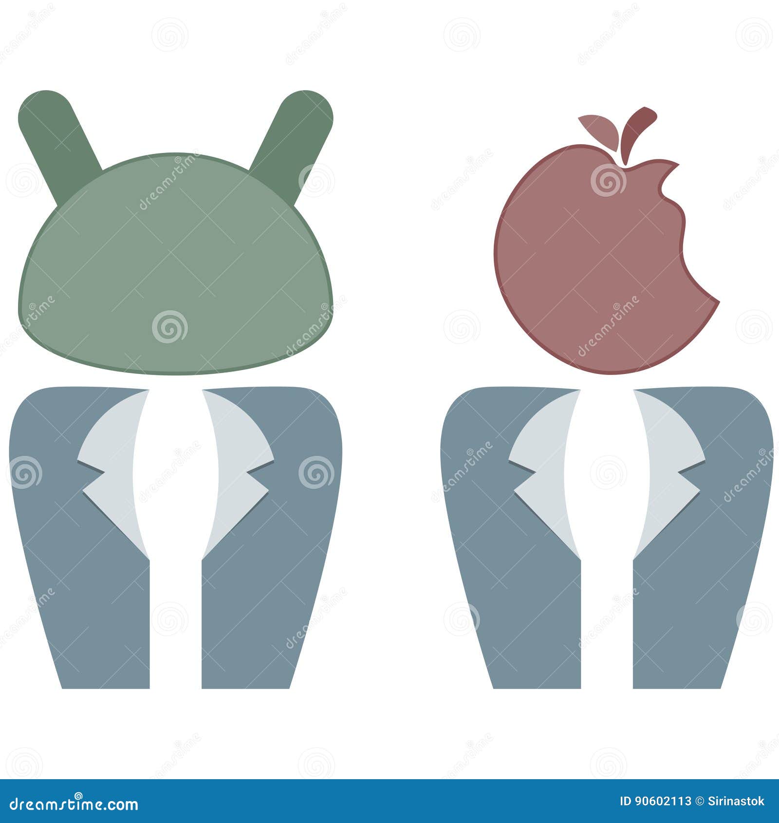 Icons Apple and Android stock illustration. Illustration of iphone ...