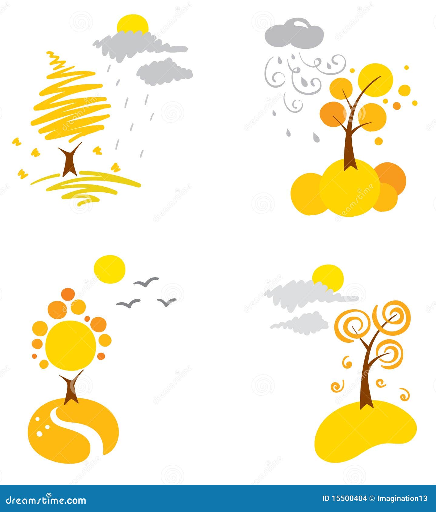 Icons - autumn weather stock vector. Illustration of sign - 15500404