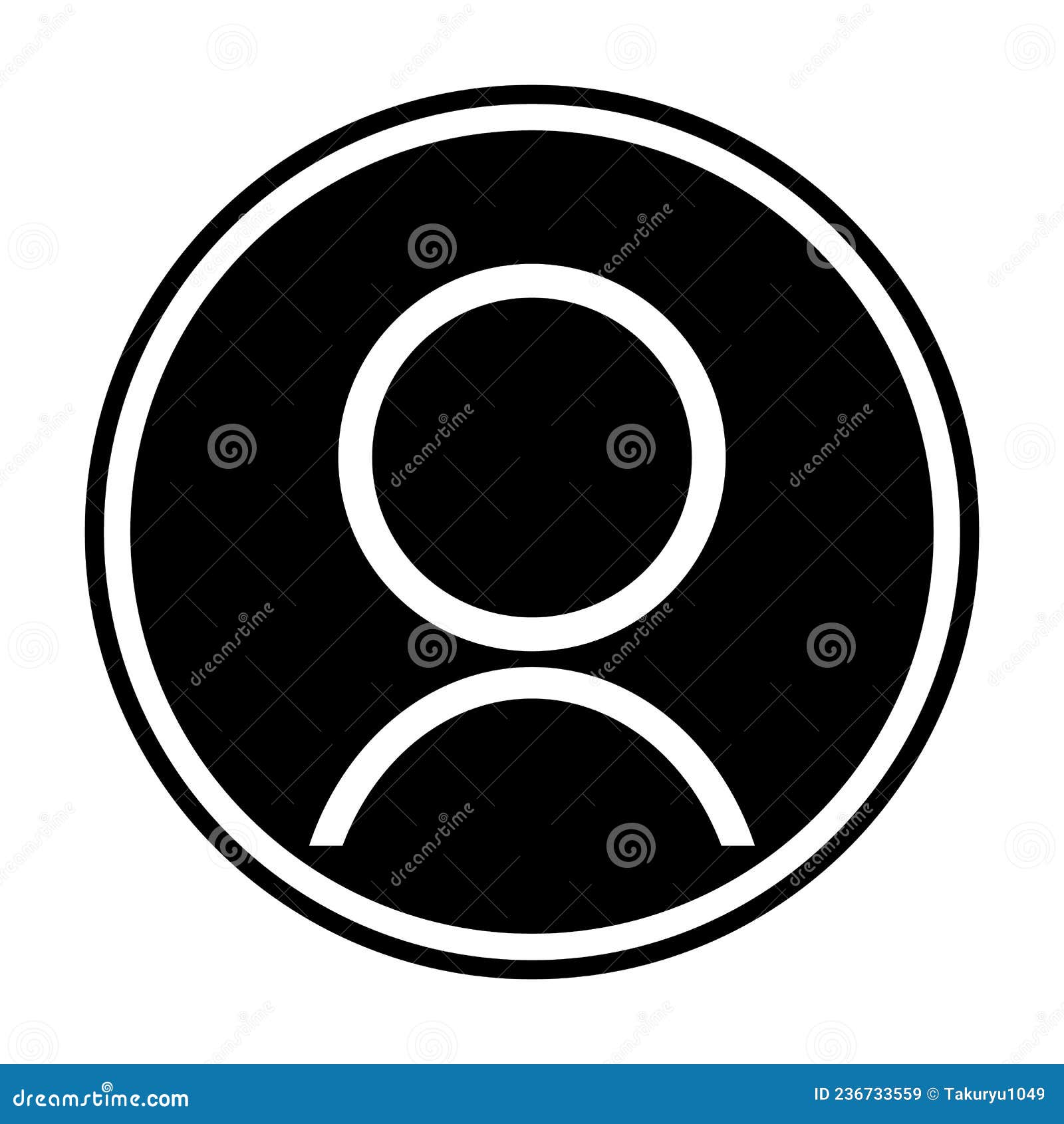 Black User Icon. Flat and Simple Vector. Stock Vector - Illustration of ...