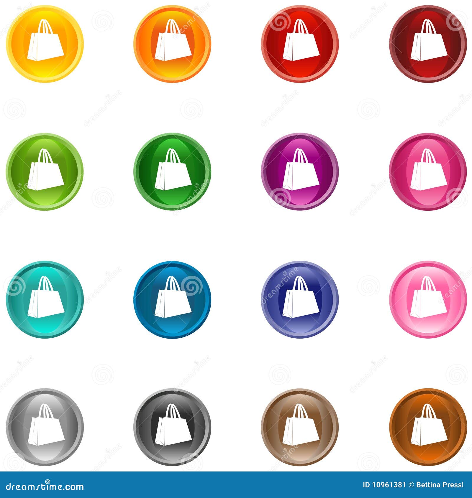 Icons Bag stock illustration. Illustration of webicon - 10961381