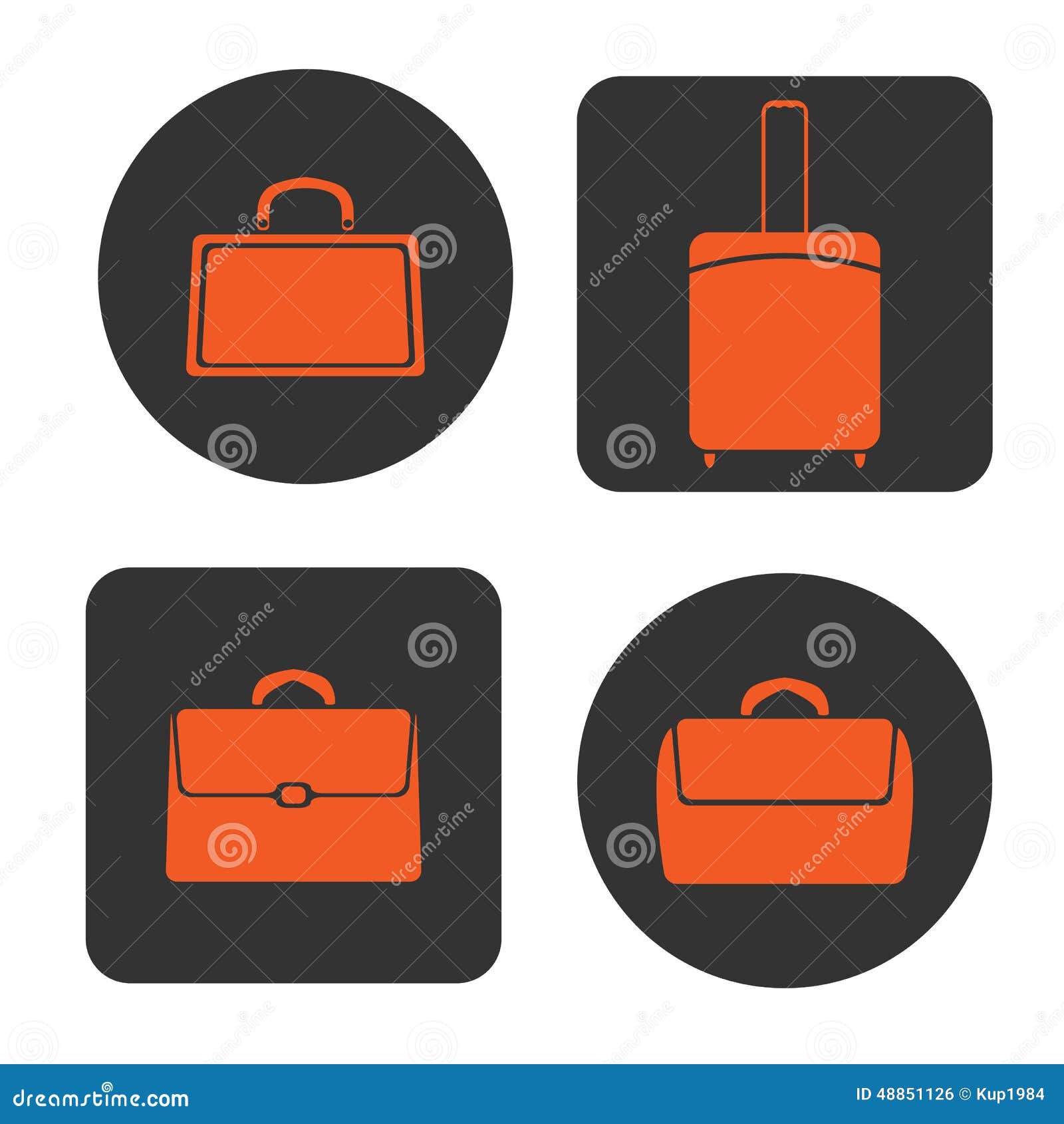 Icons Bags, Vector Illustration. Stock Vector - Illustration of handbag ...