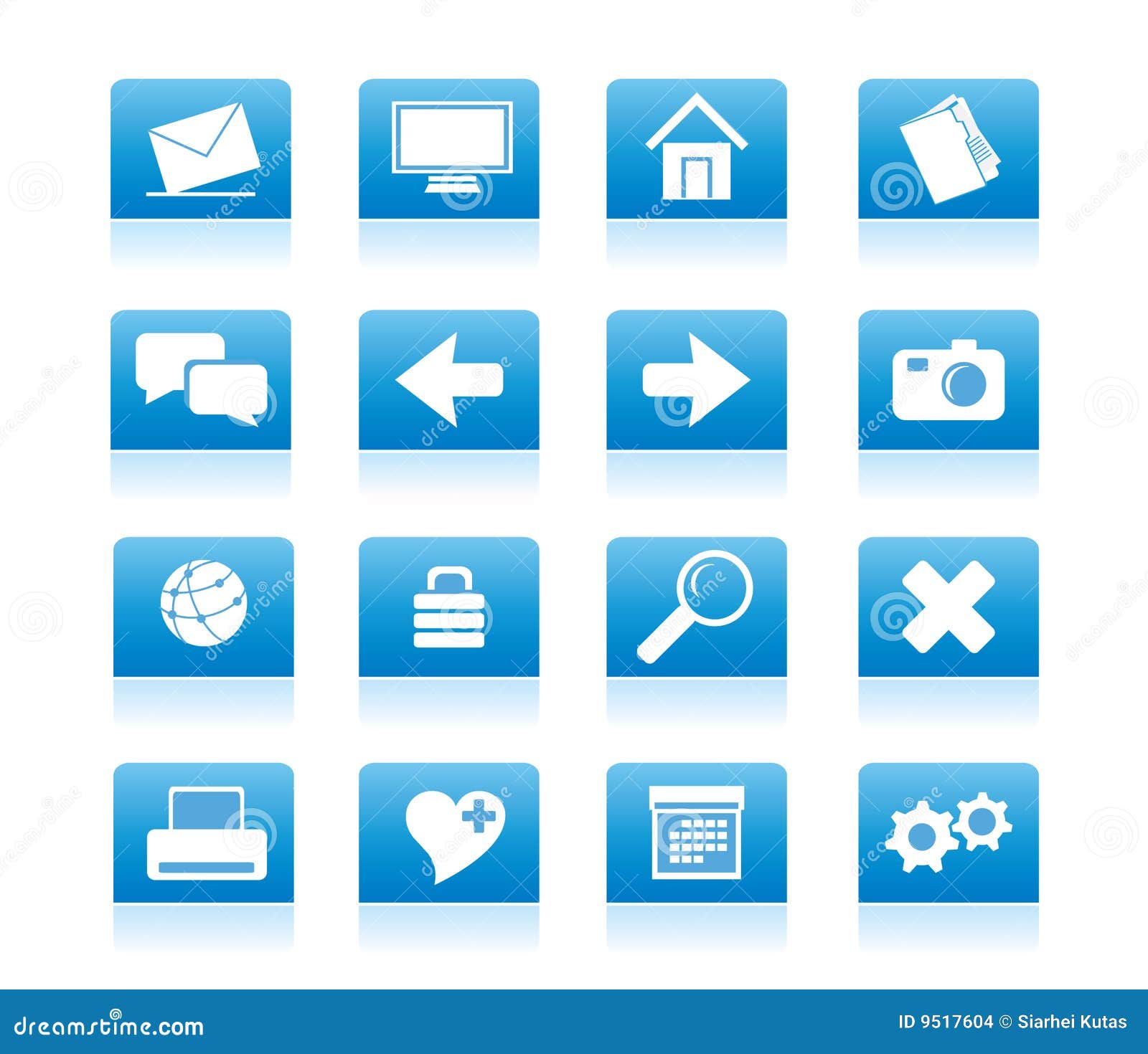 Icons_blue_01 stock vector. Illustration of calendar, padlock - 9517604