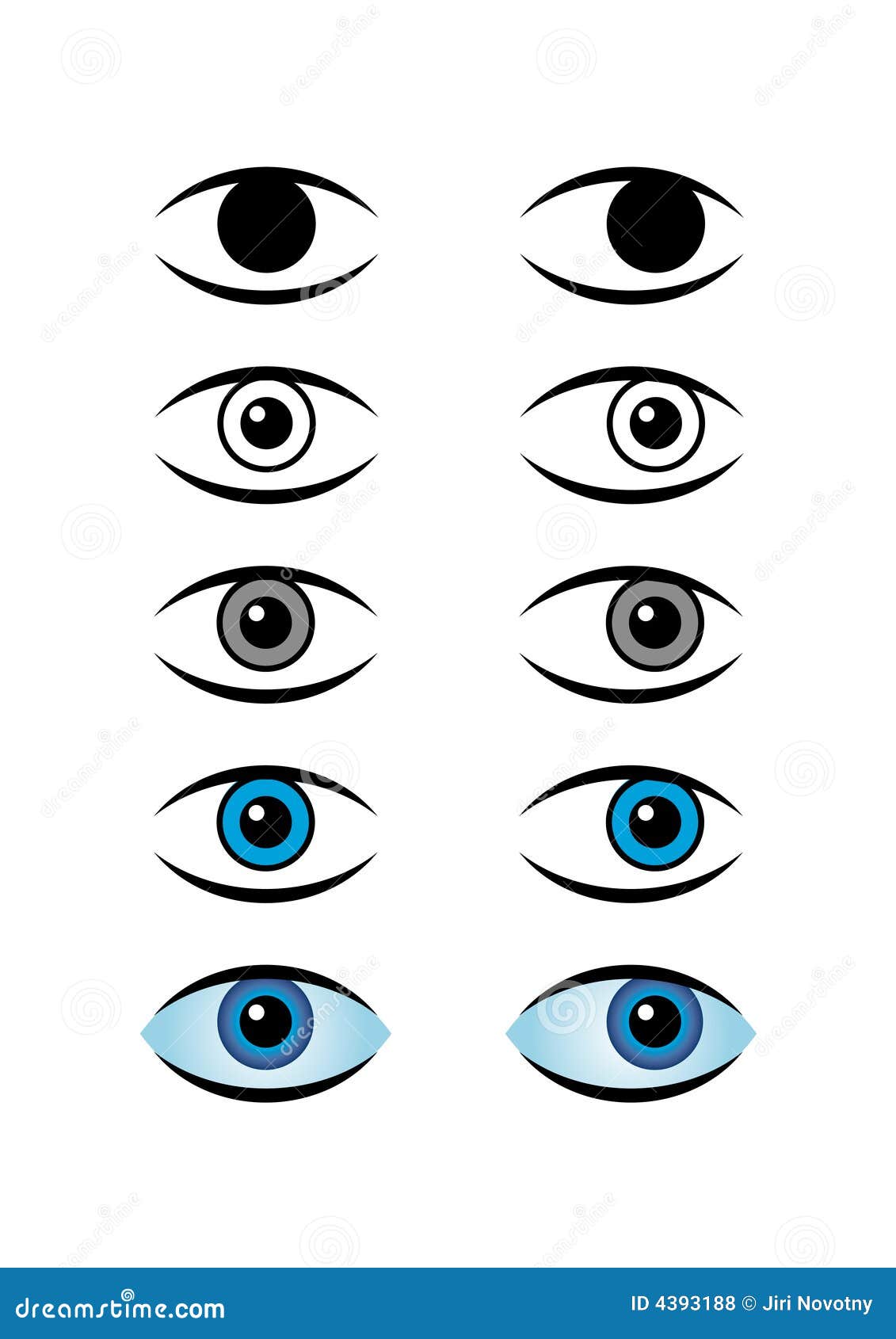 Icons of blue eye stock vector. Illustration of navigation - 4393188