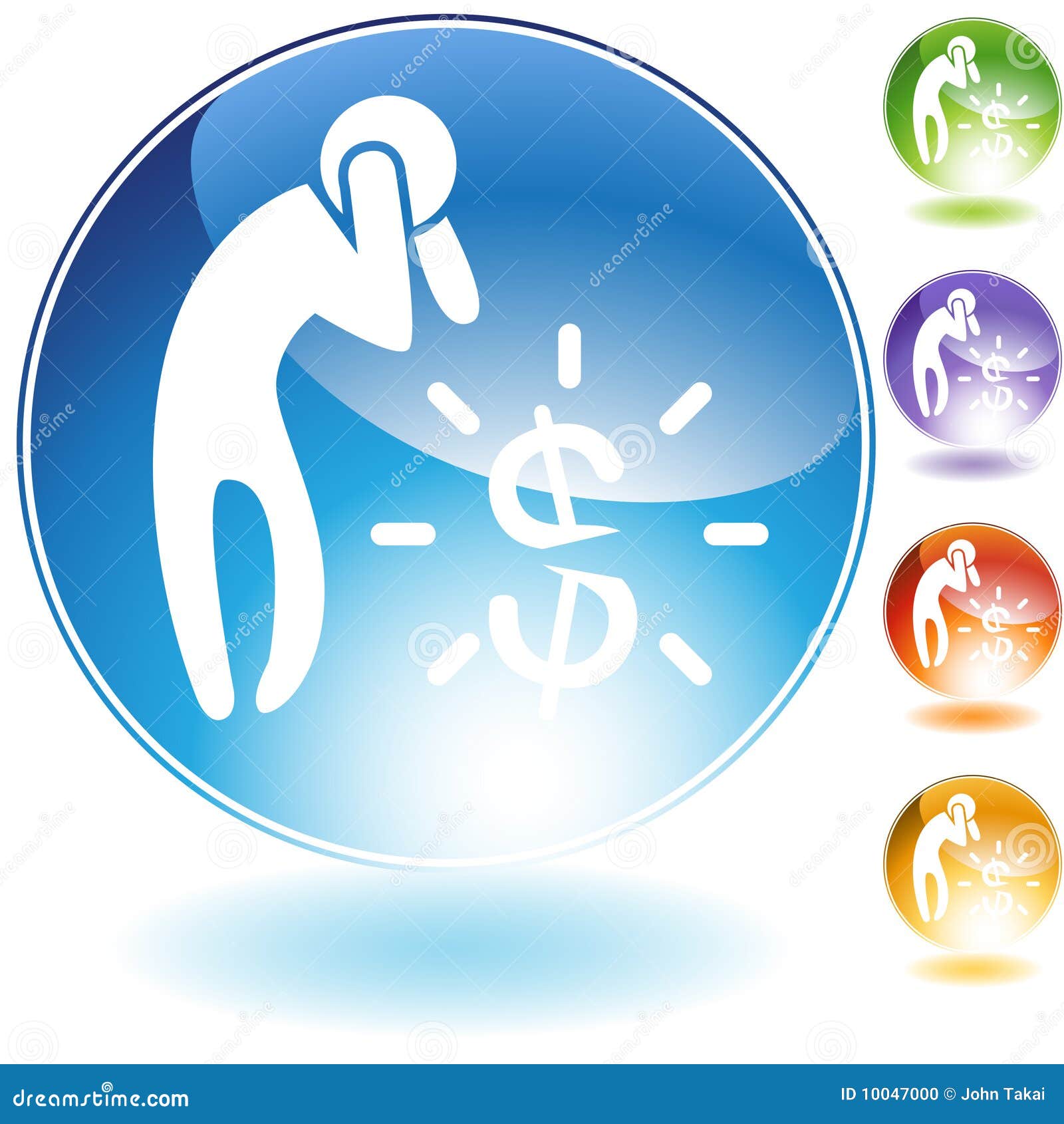 Icons - Broke stock vector. Illustration of banking, crash - 10047000