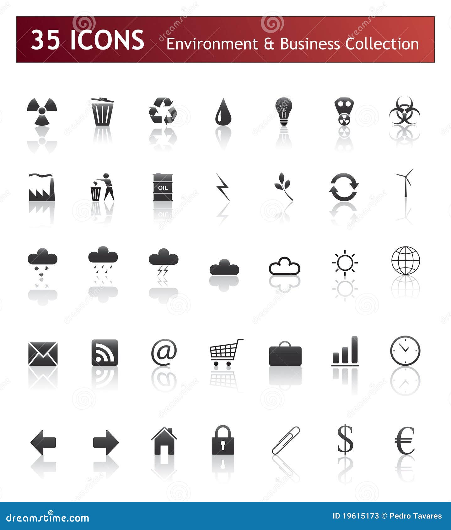 Icons - Business and Environment Stock Vector - Illustration of finance ...