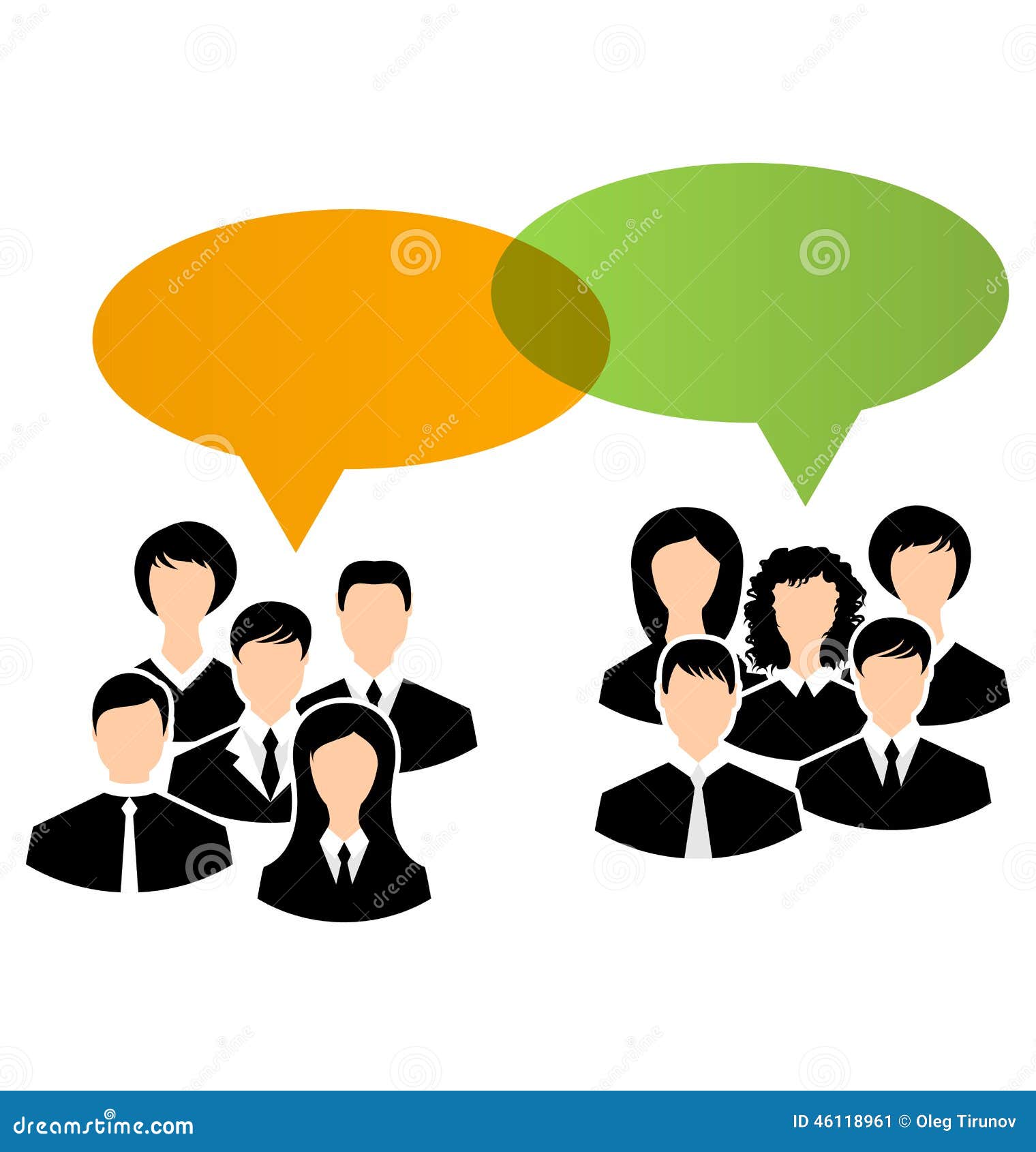 Infographic Two Opinions Concept Vector Illustration | CartoonDealer ...