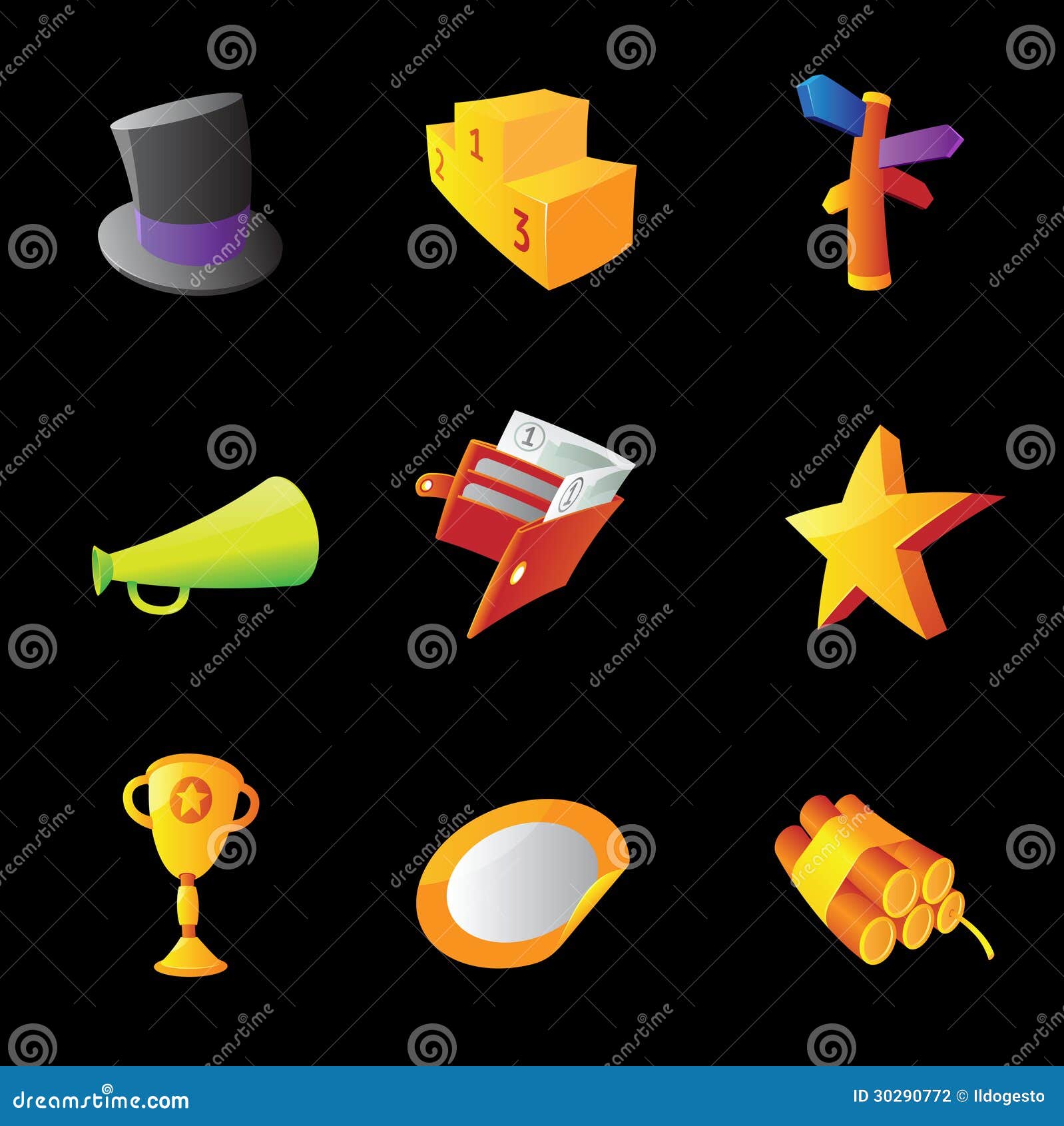 Icons for Business Metaphor Stock Vector - Illustration of object ...