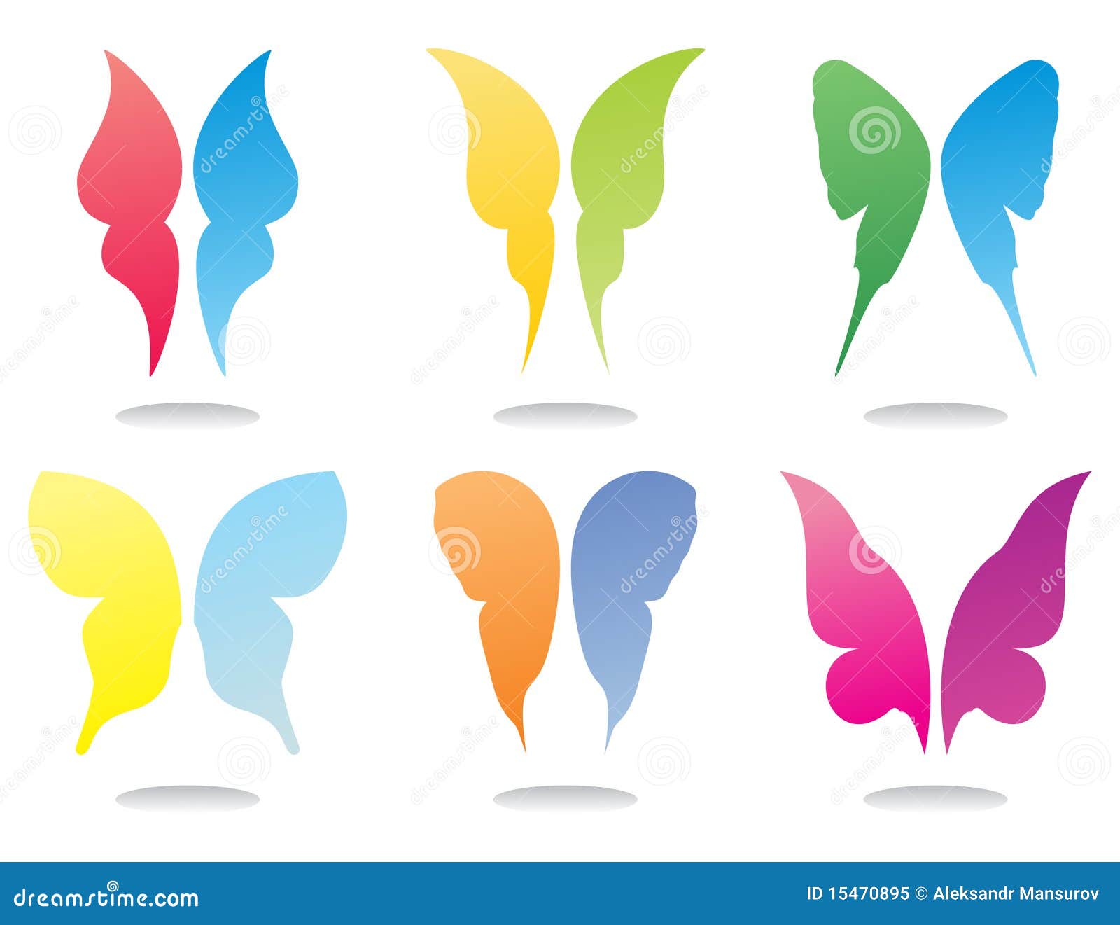 Icons of butterflies stock vector. Illustration of icon - 15470895
