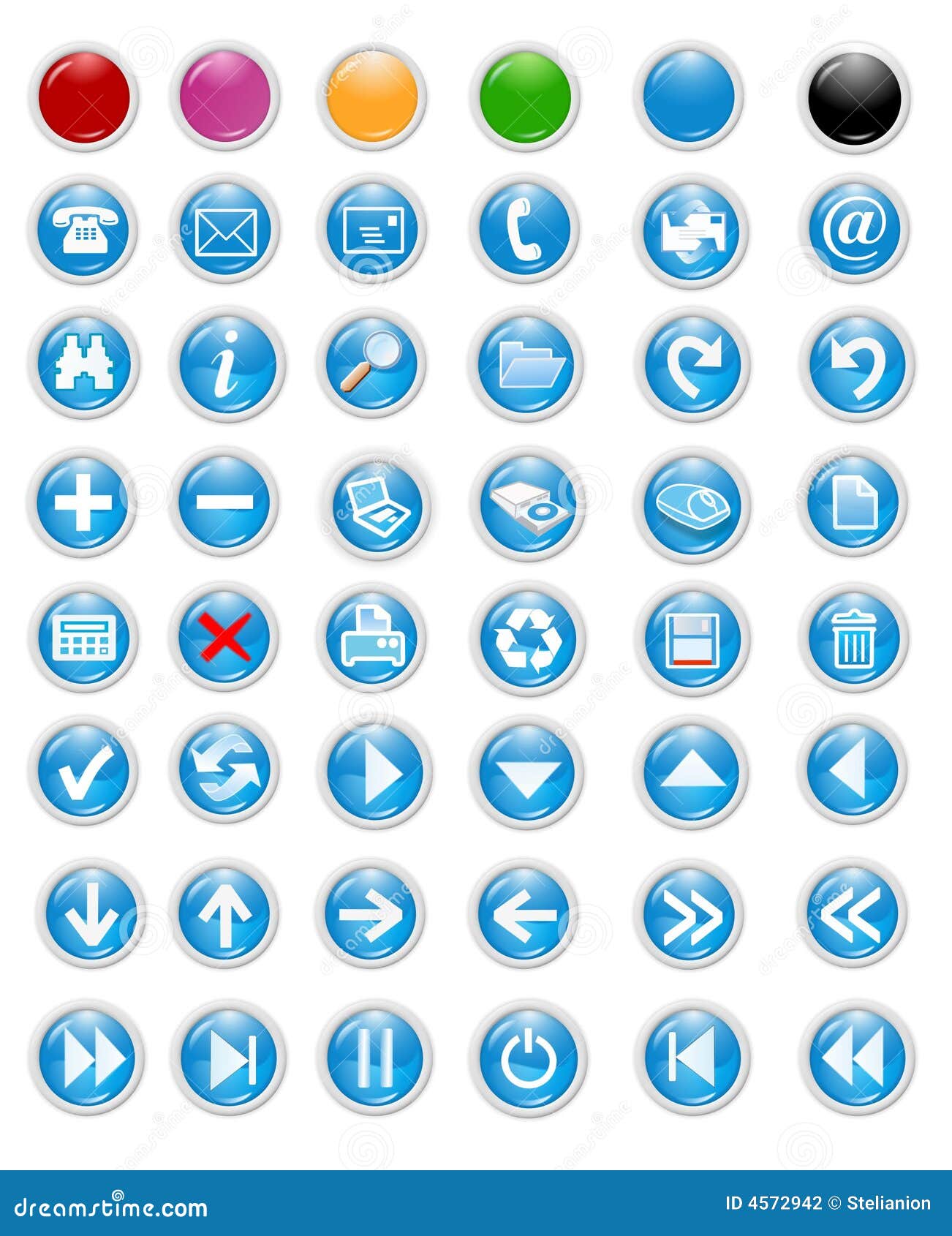 Icons and buttons stock illustration. Illustration of button - 4572942