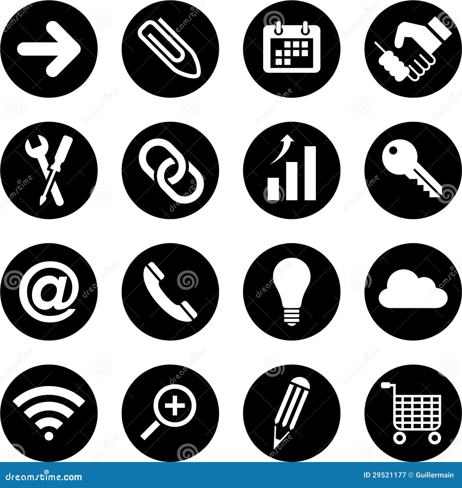 Icons in circles stock vector. Illustration of circular - 29521177