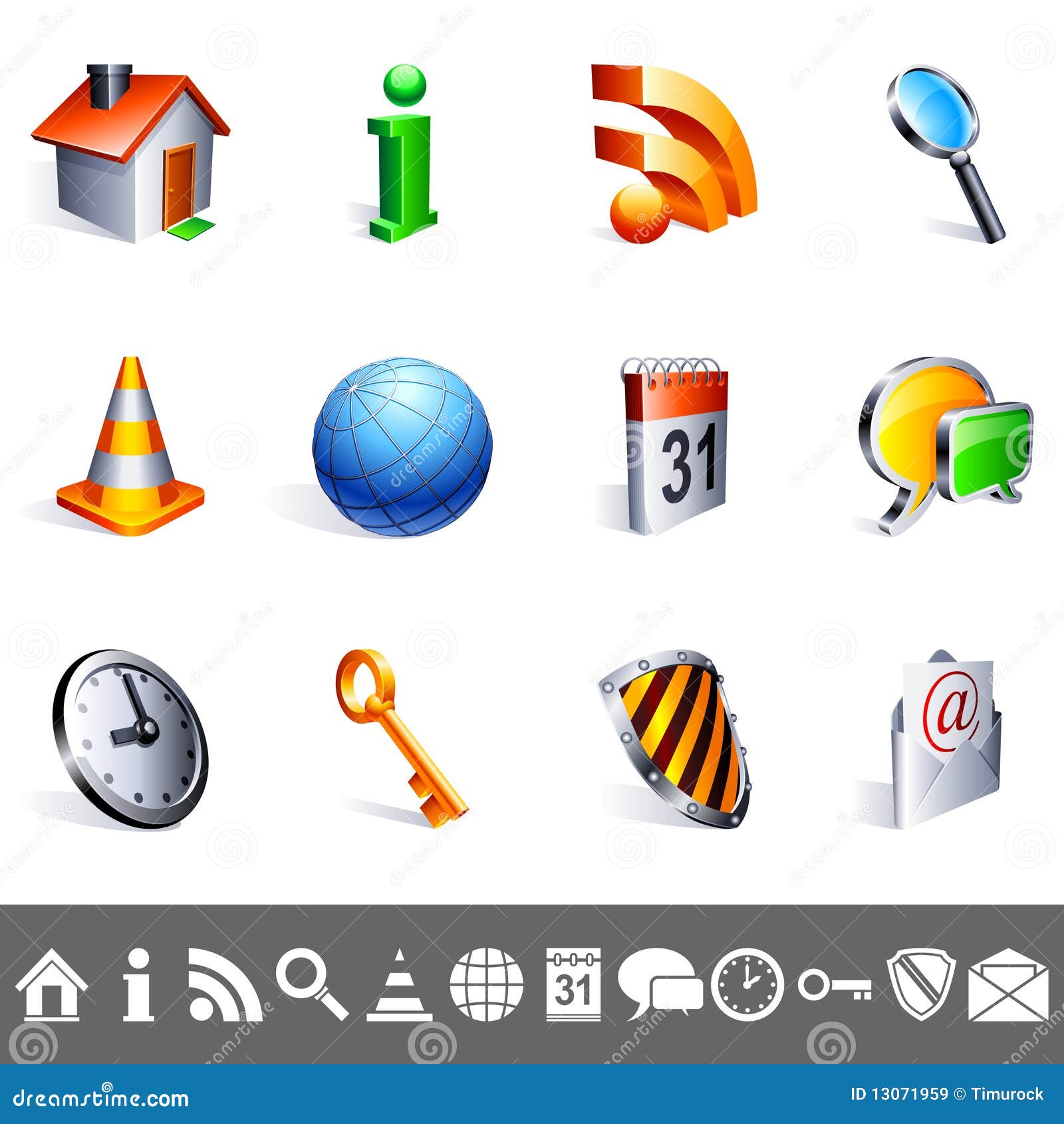 Icons collection. stock vector. Illustration of discussion - 13071959