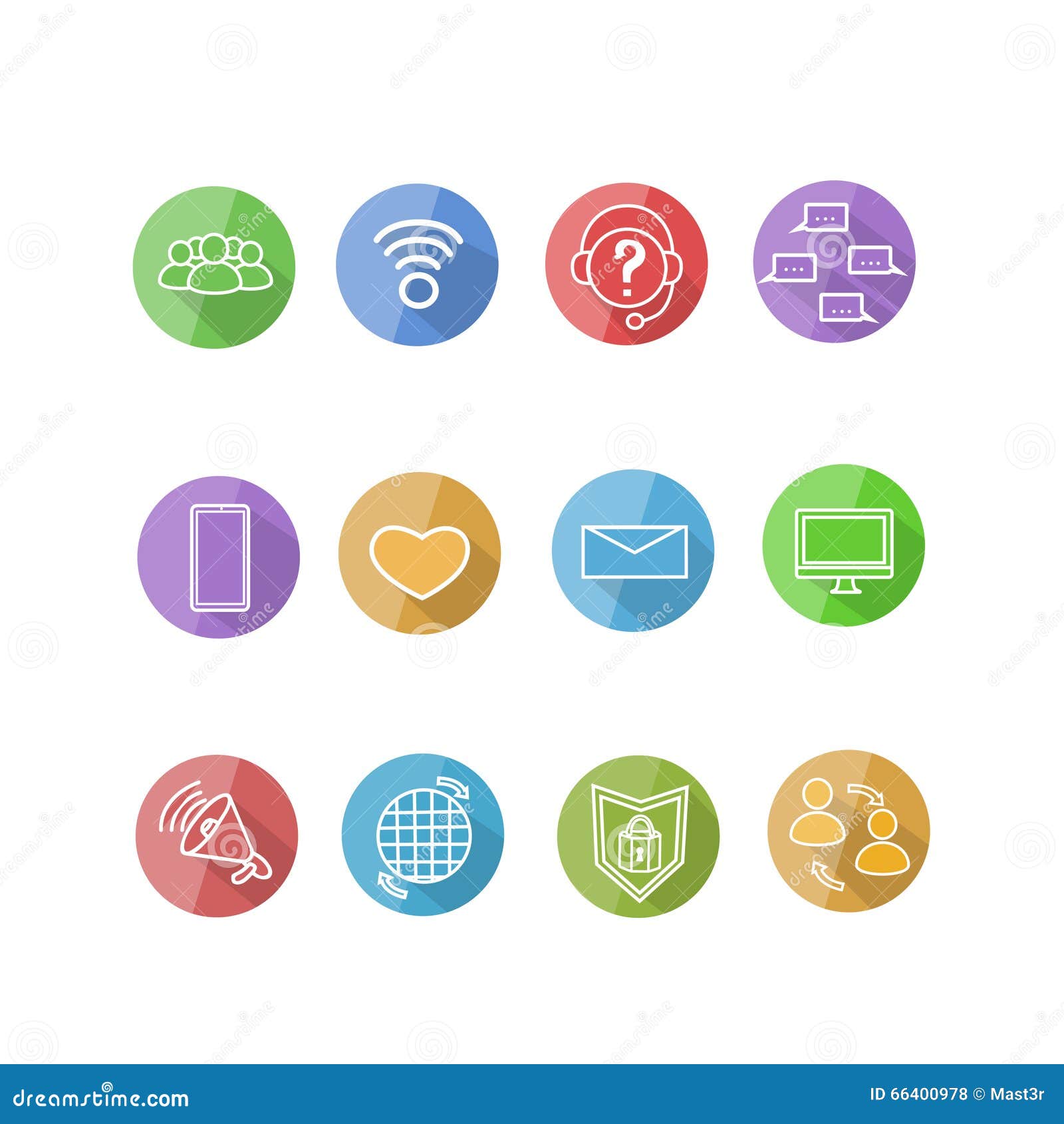 Icons Collection Application Modern Smart Technology Stock Vector ...