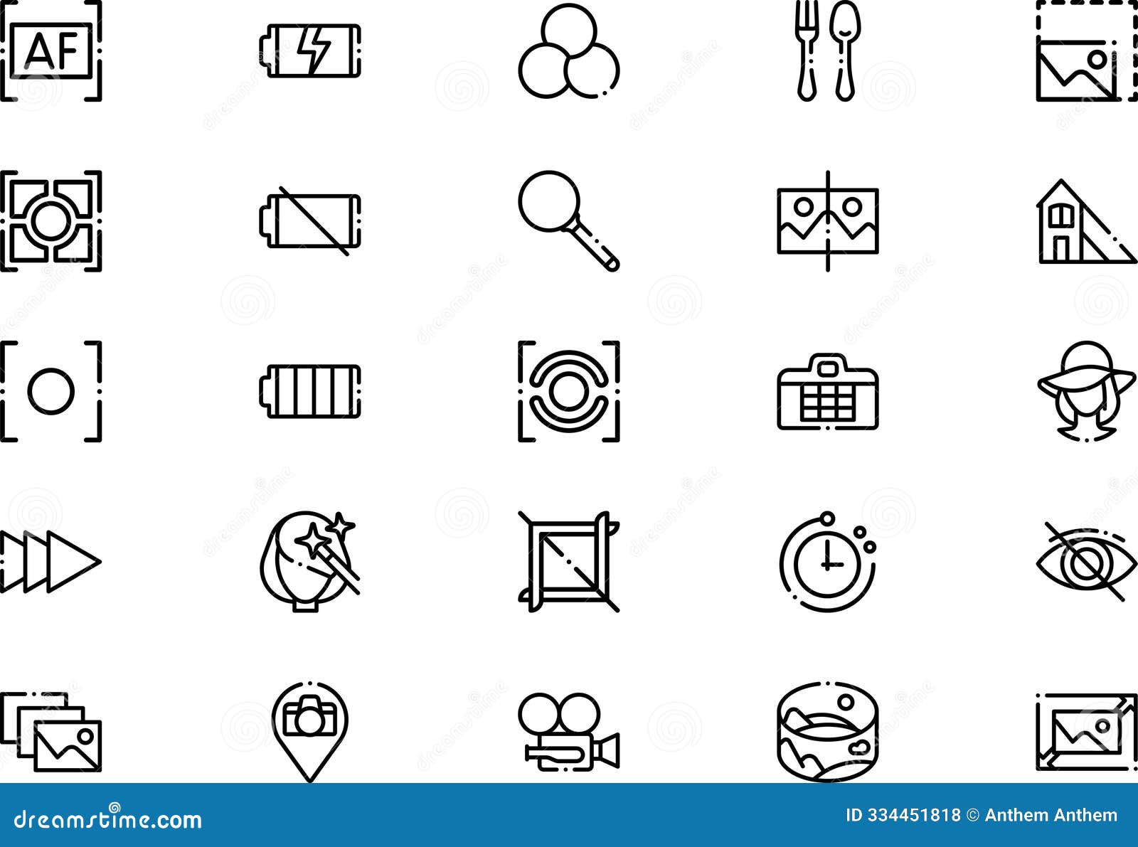 Camera Interface Icons Collection is a Vector Illustration with ...