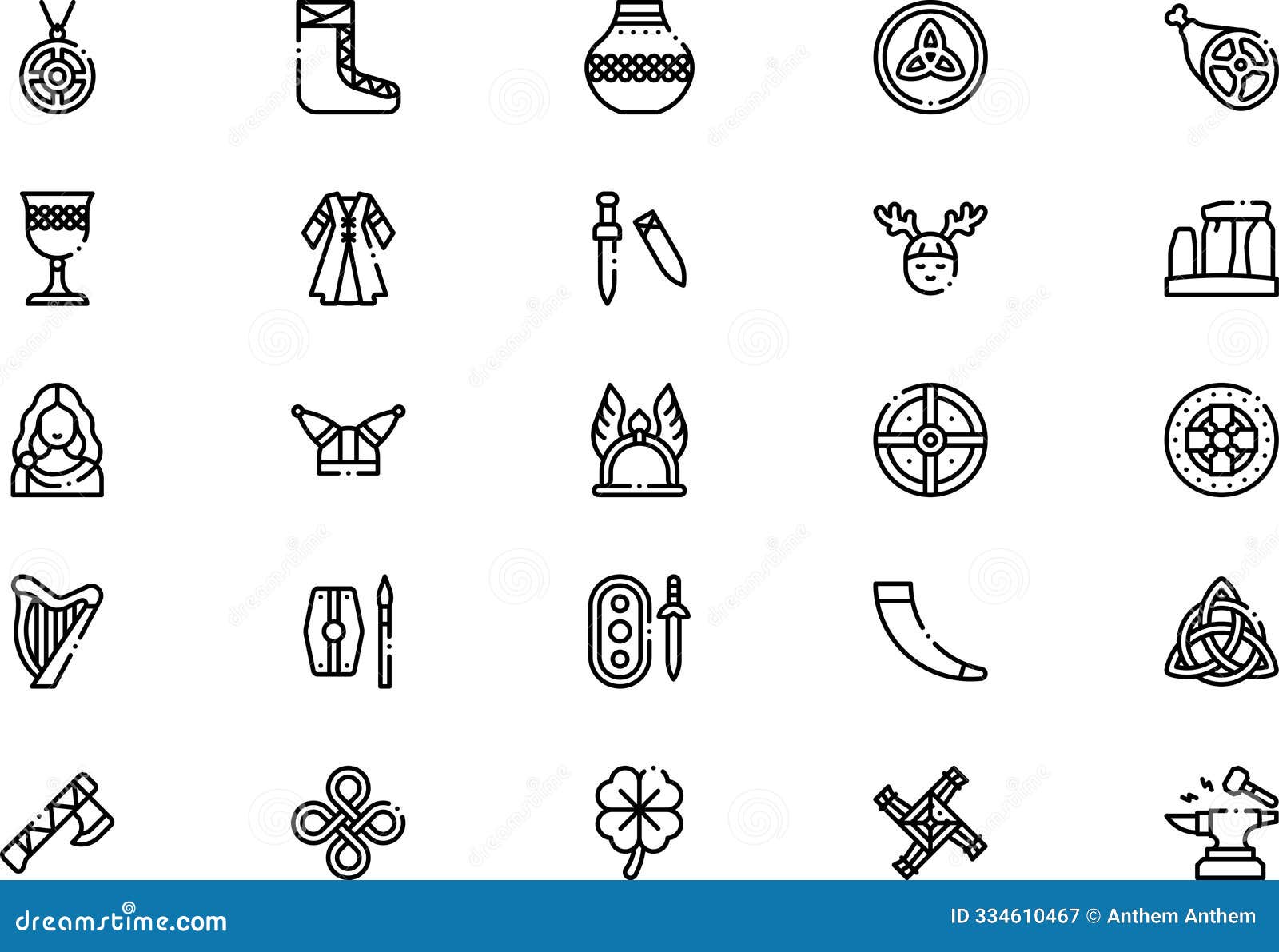 Celtic Icons Collection is a Vector Illustration with Editable Stroke ...