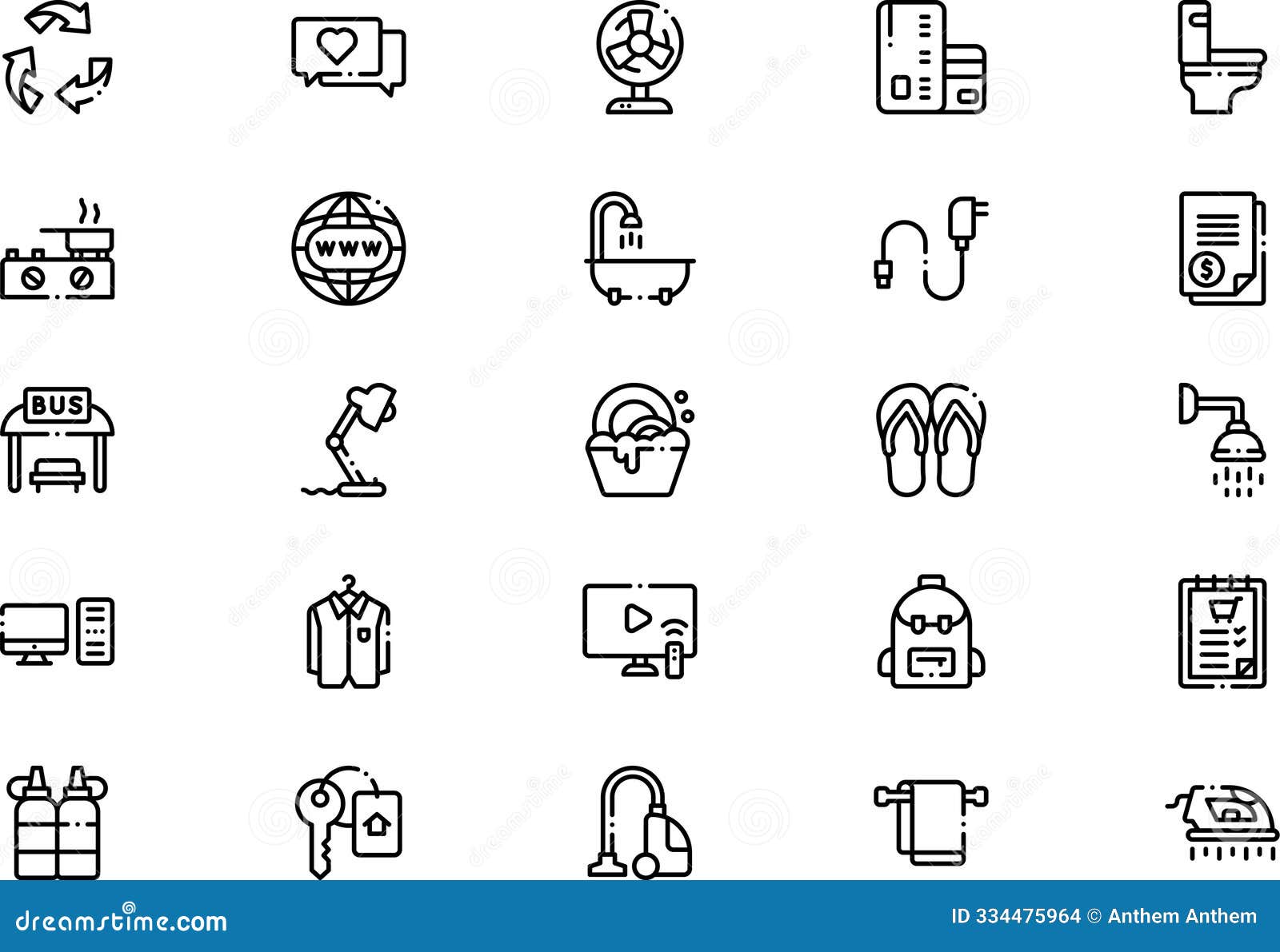 Everyday Stuff Icons Collection is a Vector Illustration with Editable ...