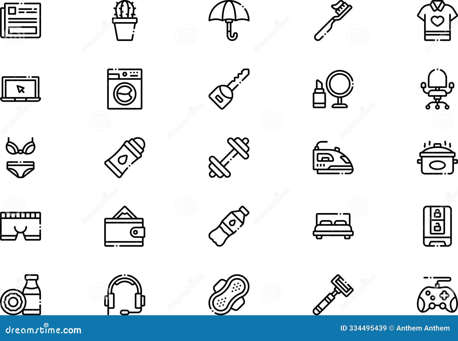 Everyday Stuff Icons Collection is a Vector Illustration with Editable ...