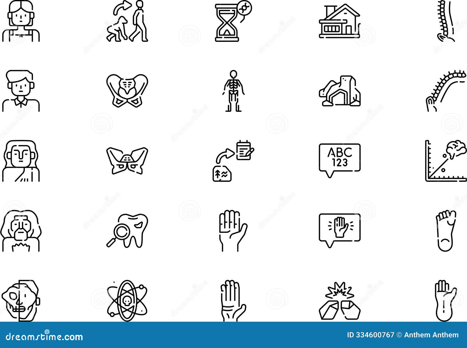 Human Evolution Icons Collection is a Vector Illustration with Editable ...