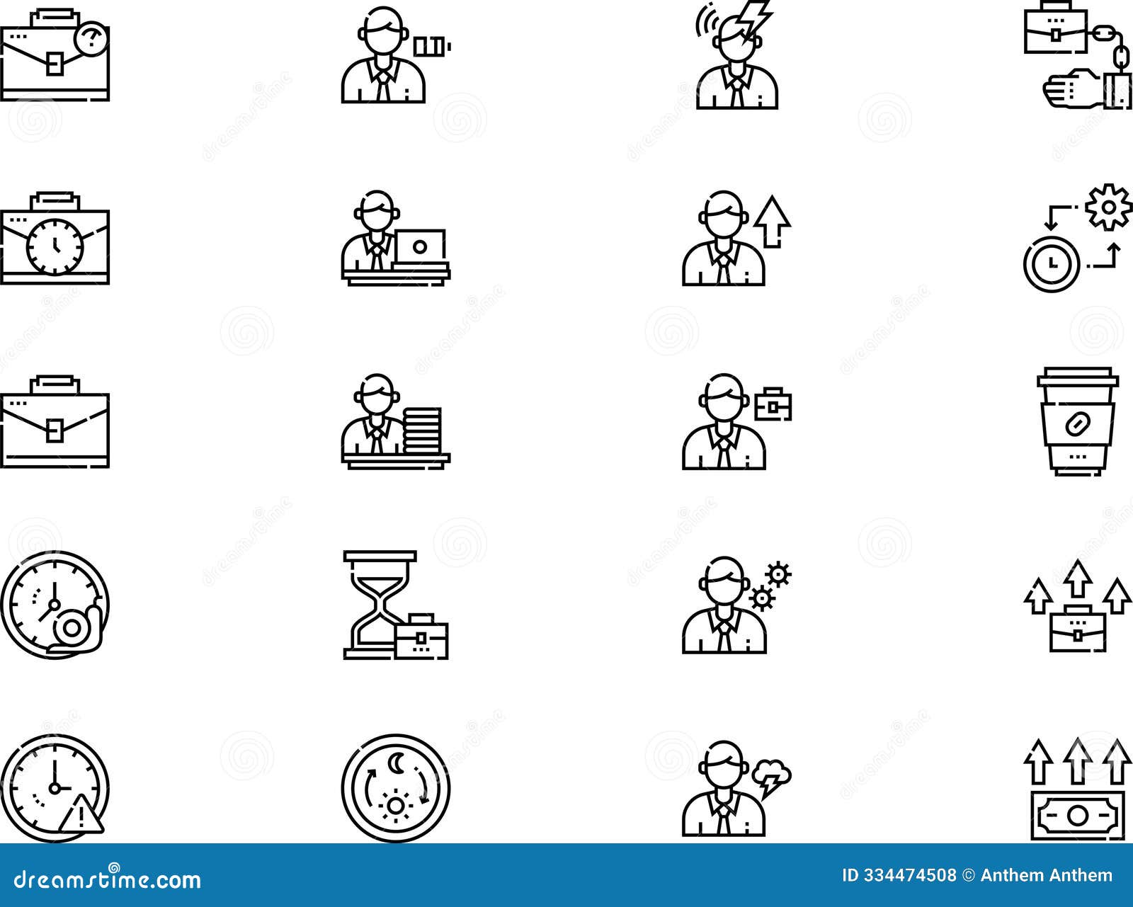 Overworked Icons Collection is a Vector Illustration with Editable ...