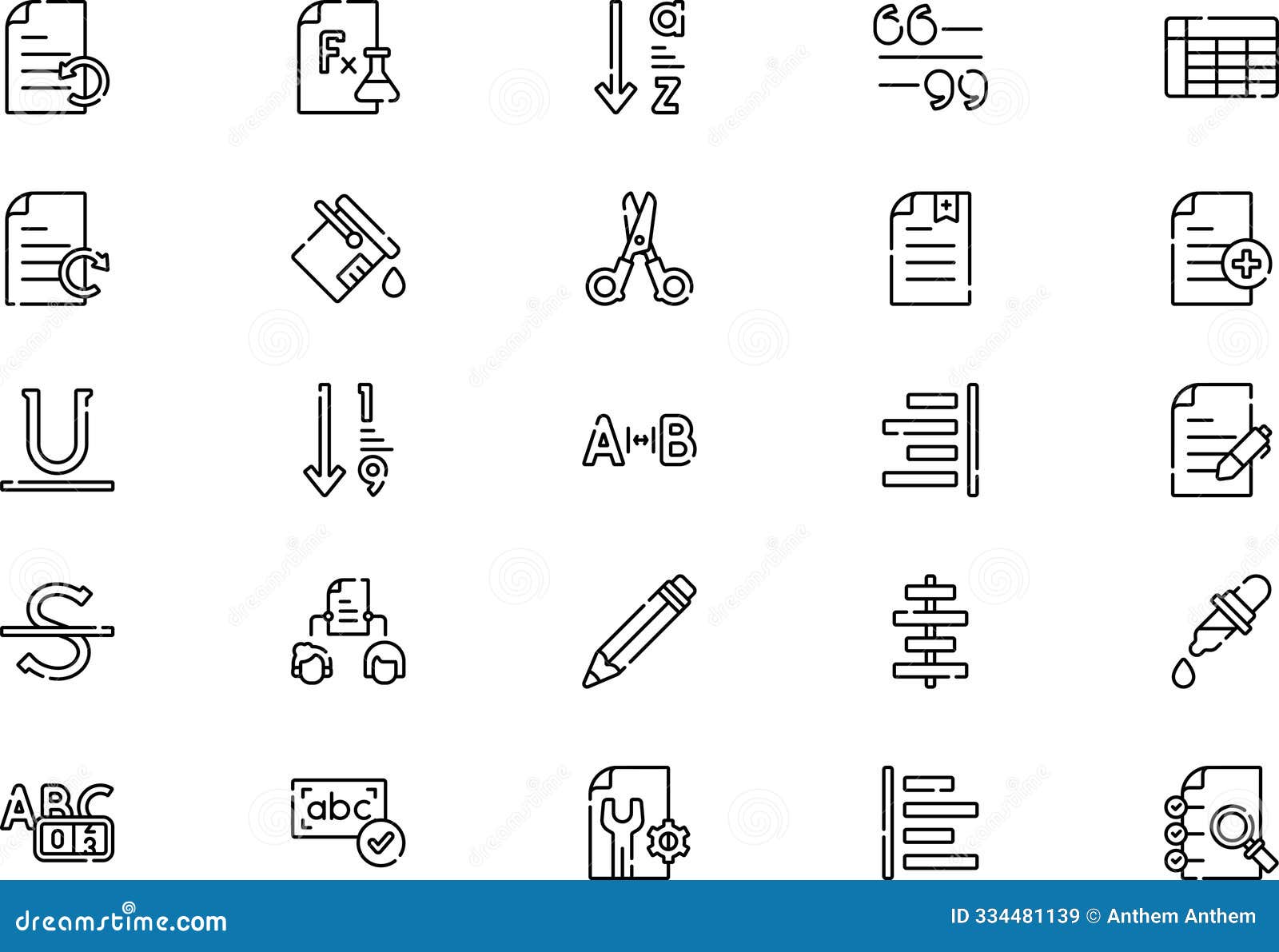 Text Edition Icons Collection is a Vector Illustration with Editable ...