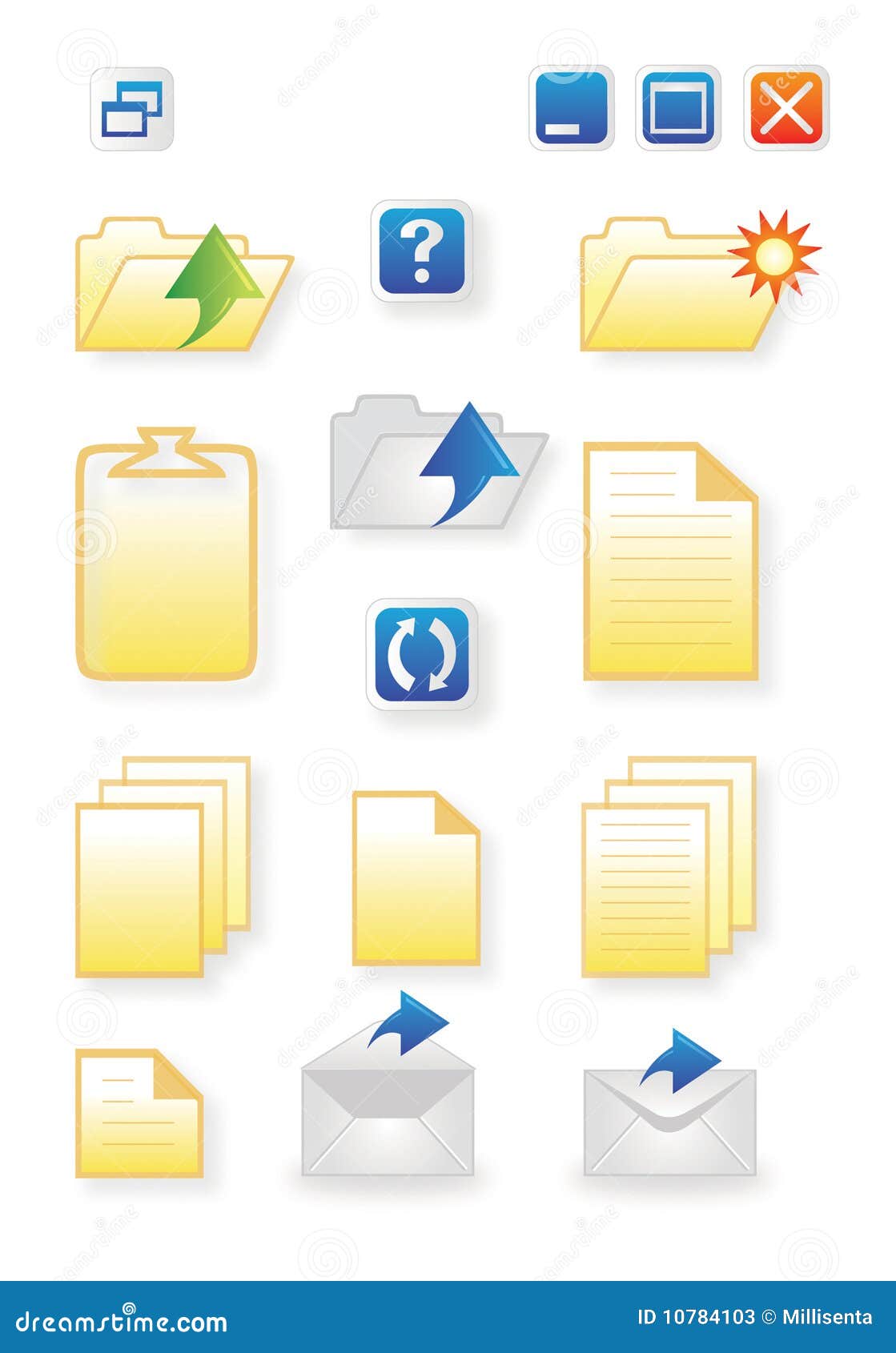 Icons for Common Computer Functions Stock Vector - Illustration of ...