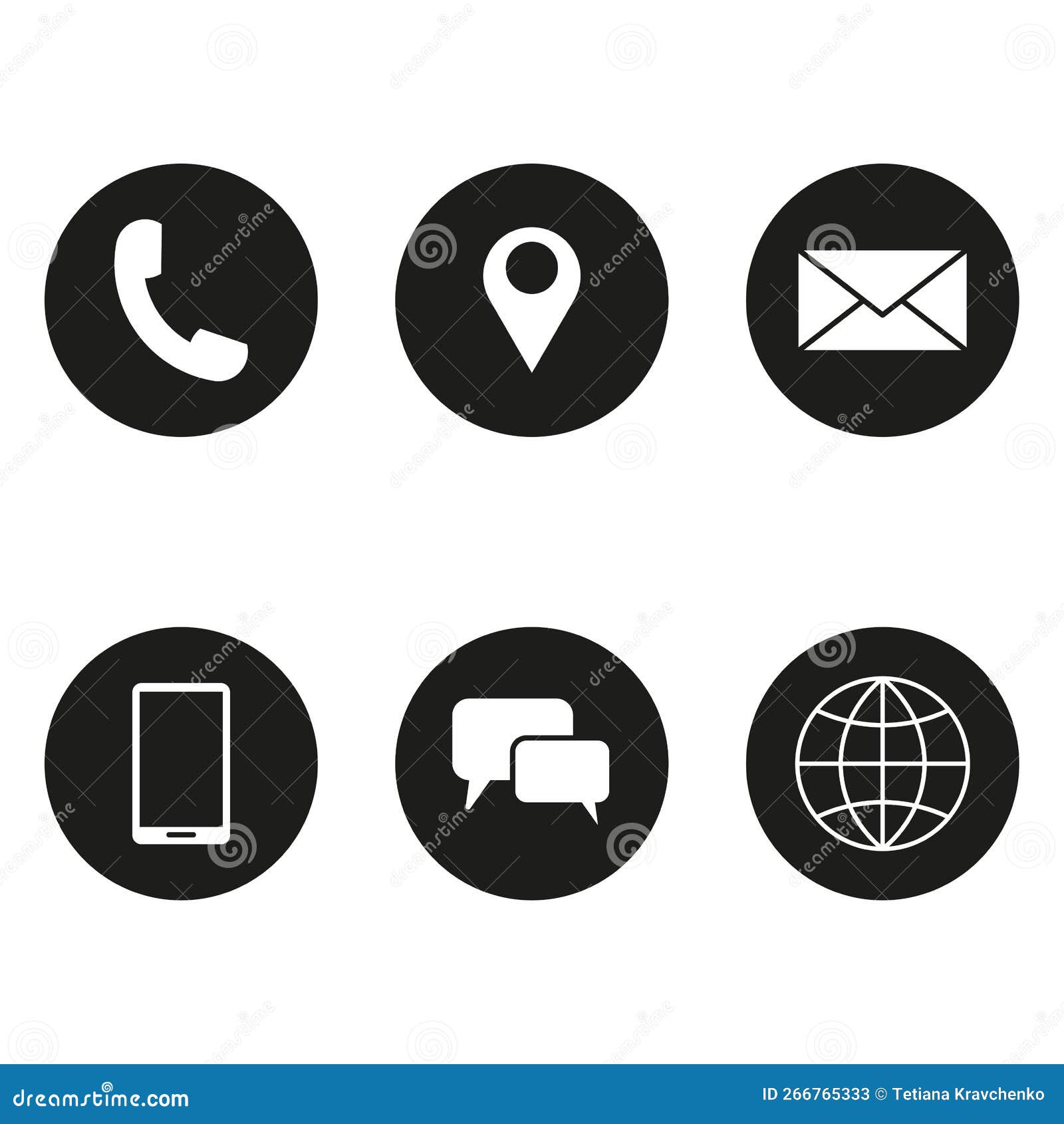 Icons Communication. Call Symbol. Smartphone Message Interface ...