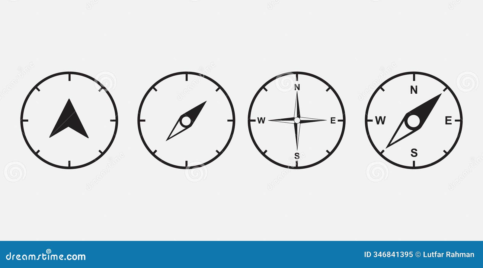Icons for Compass an Icon Set for Vector Compass Stock Illustration ...