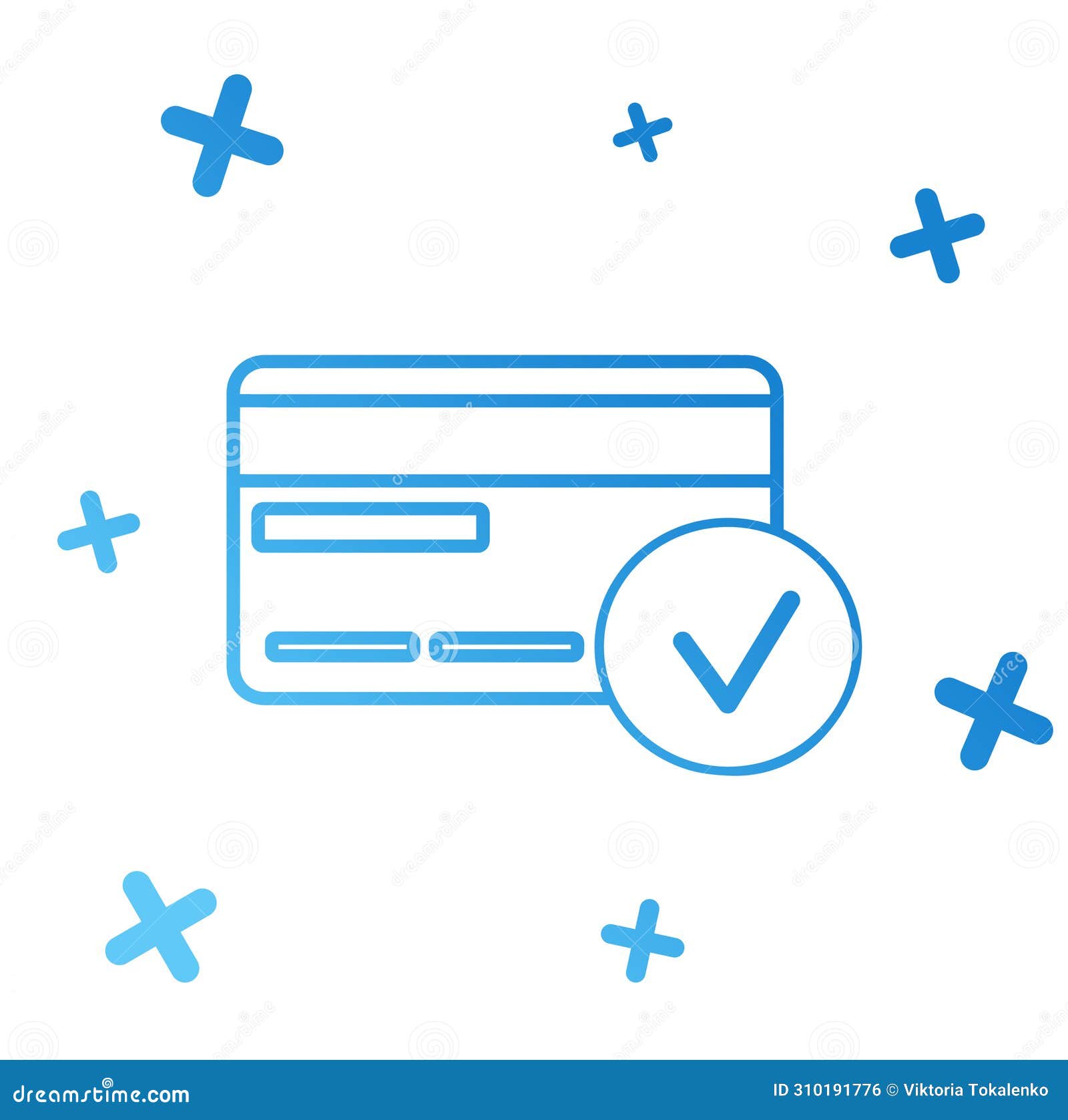 Icons Credit Card Transaction Successful Illustration Stock ...