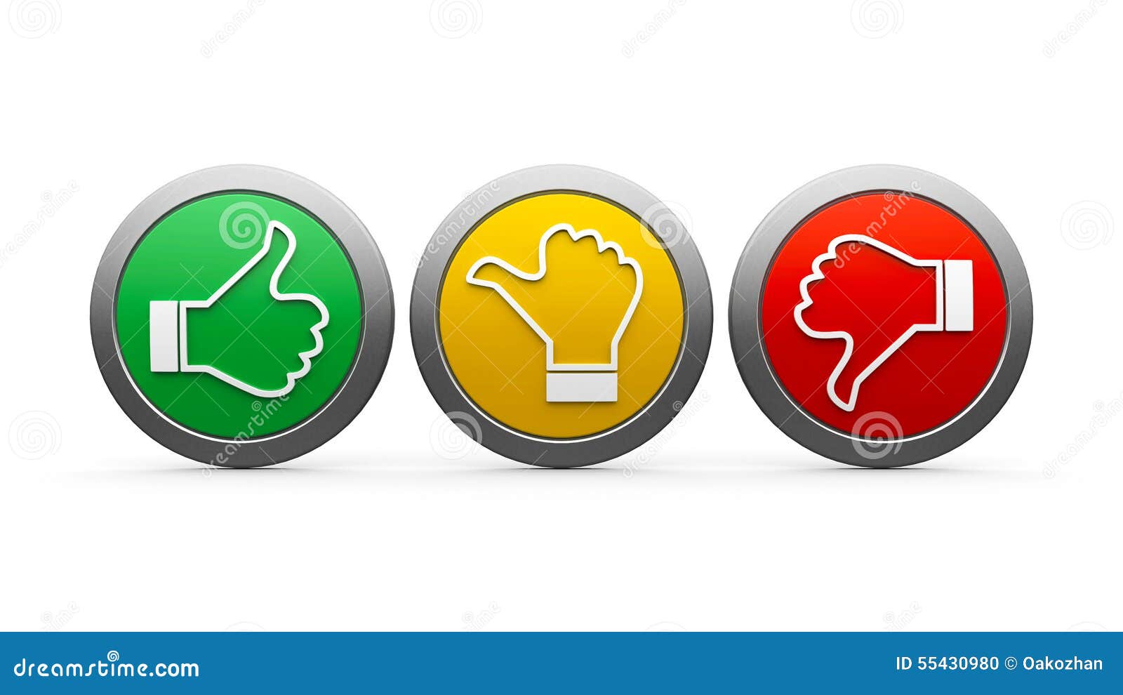Icons Customer Satisfaction Stock Illustration - Illustration of push ...