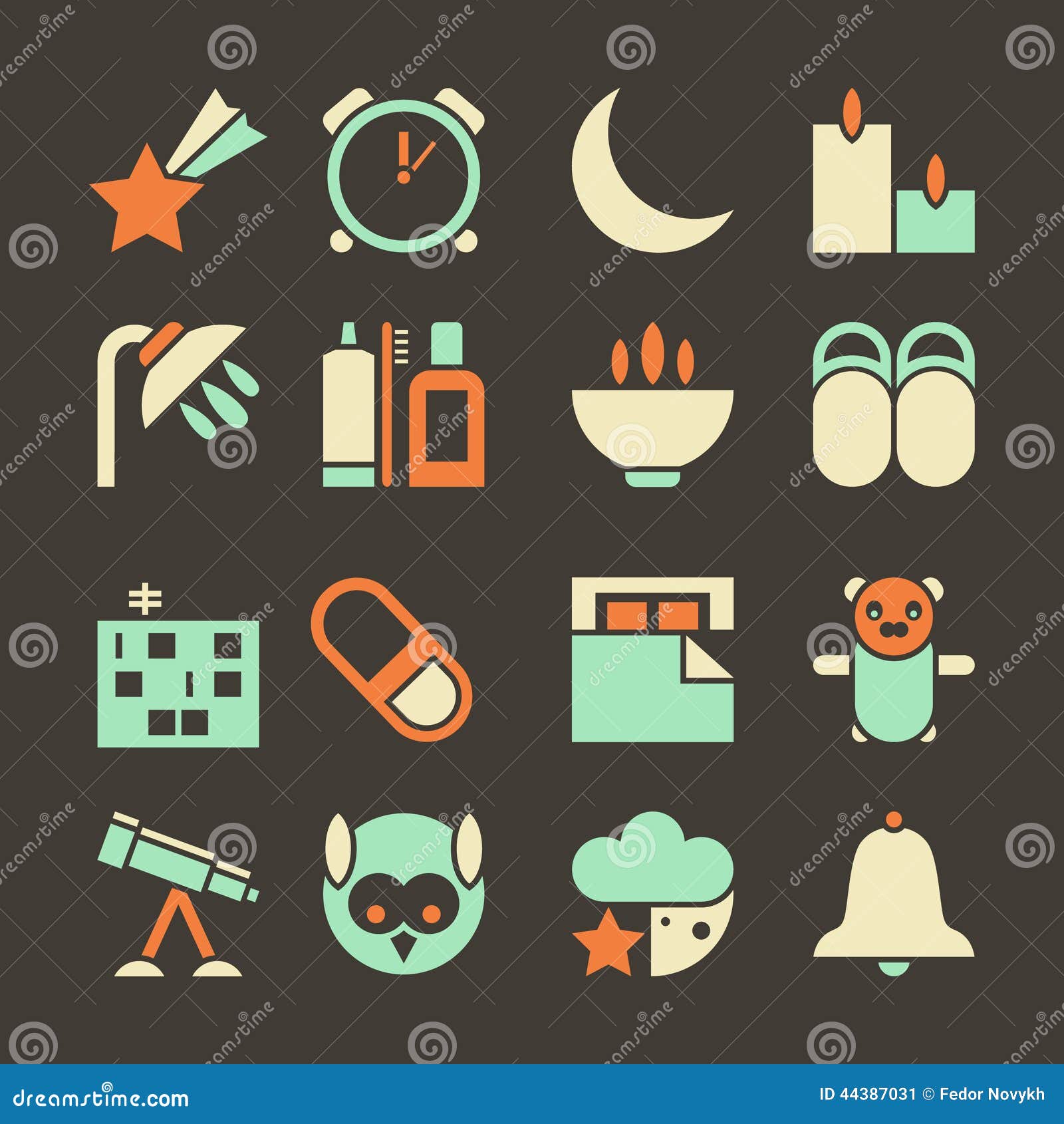Icons deep sleep stock vector. Illustration of blanket - 44387031
