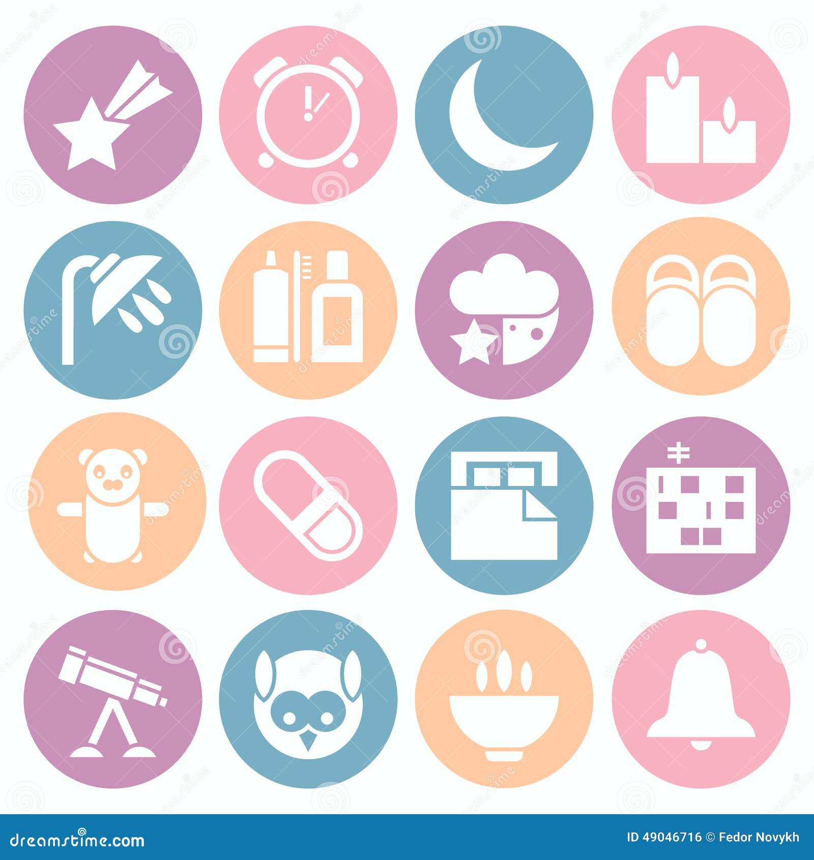 Icons deep sleep stock vector. Illustration of mystery - 49046716