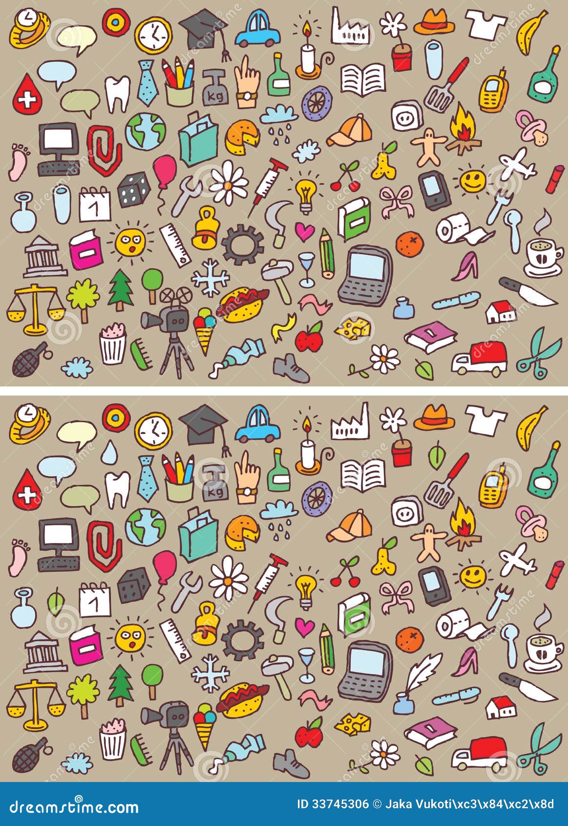 Icons Differences Visual Game Stock Vector - Illustration of brain ...