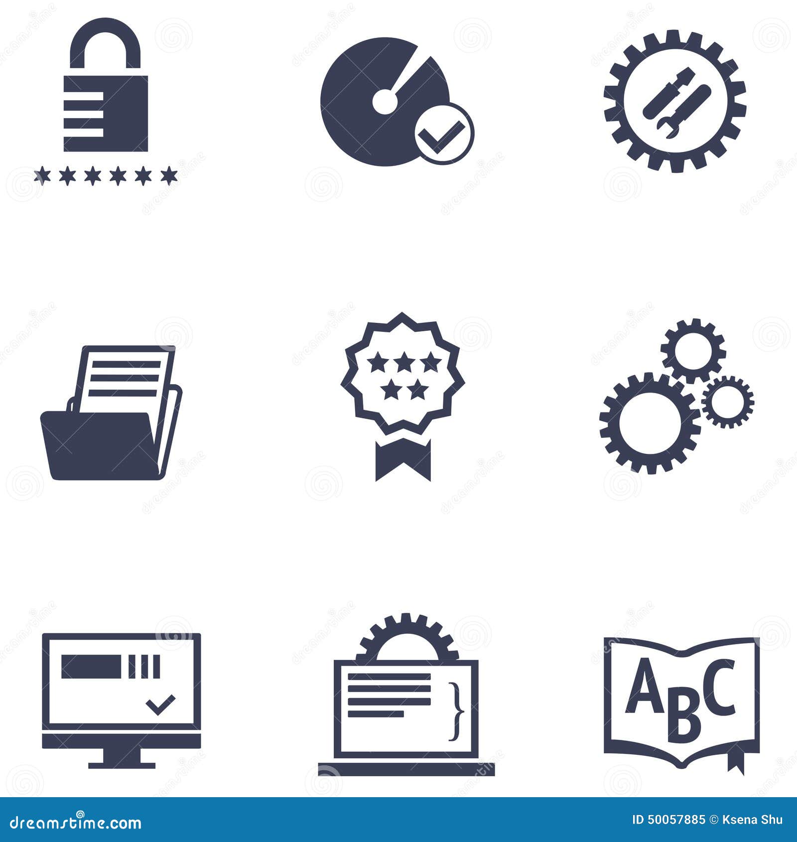 Icons of Different Services of it Company Stock Vector - Illustration ...