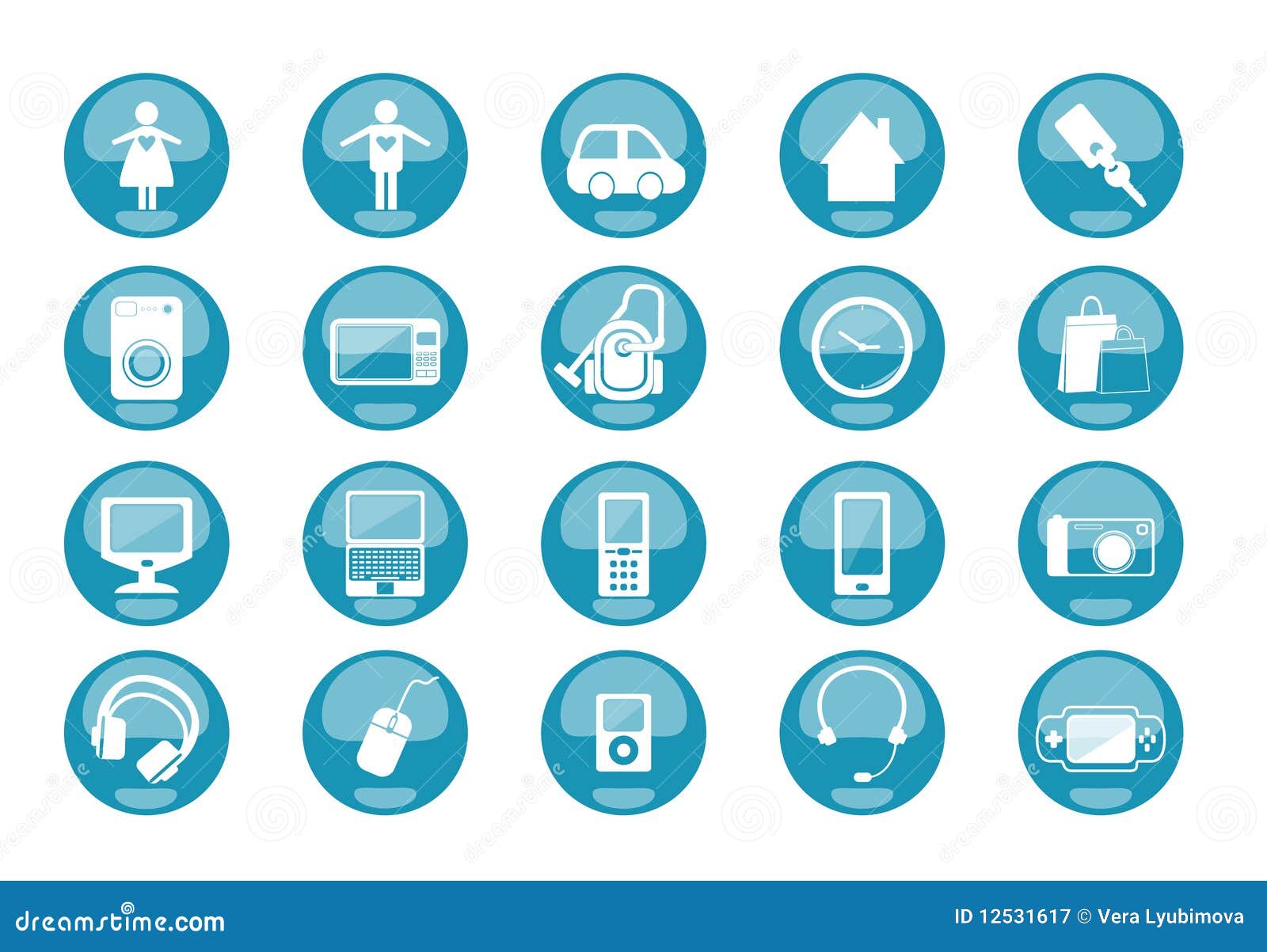 Icons Equipment stock vector. Illustration of color, oven - 12531617