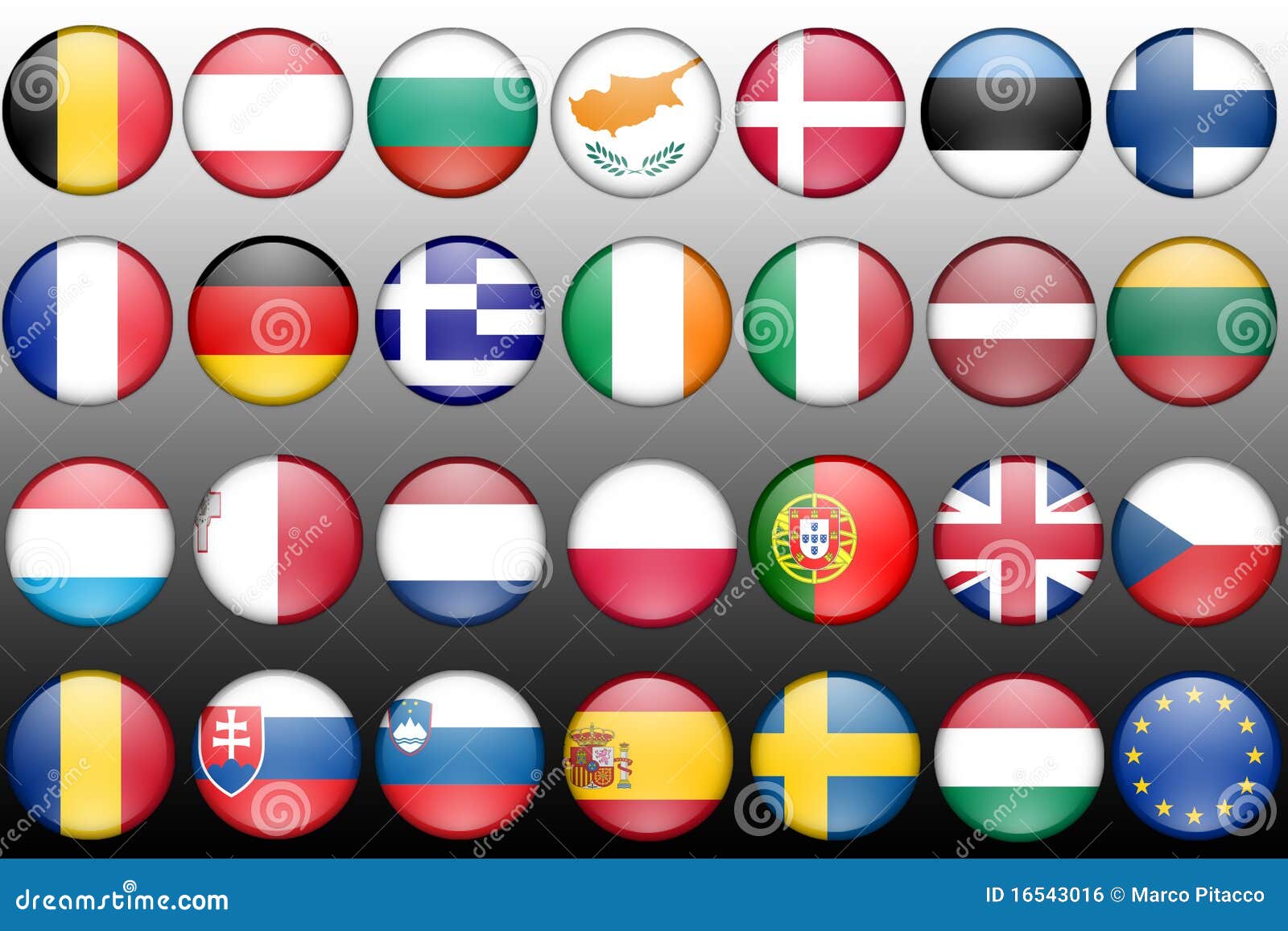 Icons of Europe Member States Stock Illustration - Illustration of ...