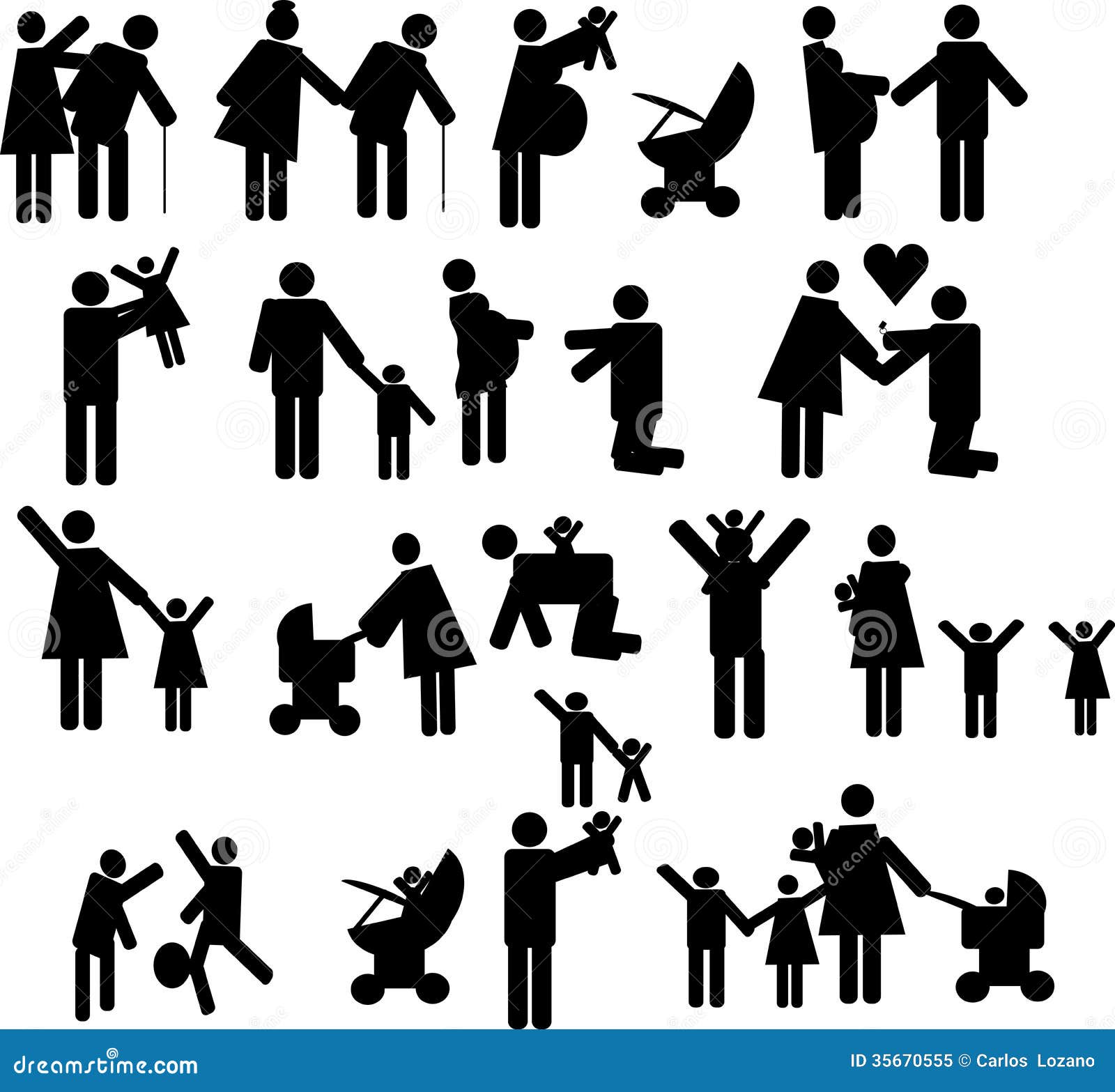 Icons family 1 stock vector. Illustration of mature, icon - 35670555