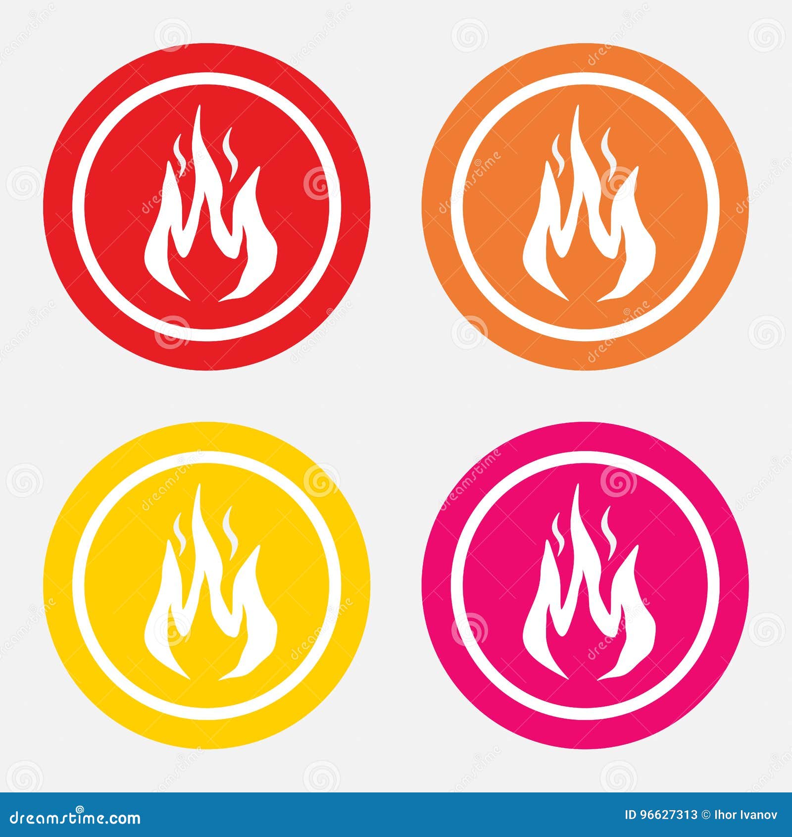Icons fire, heat, ignition stock illustration. Illustration of design ...