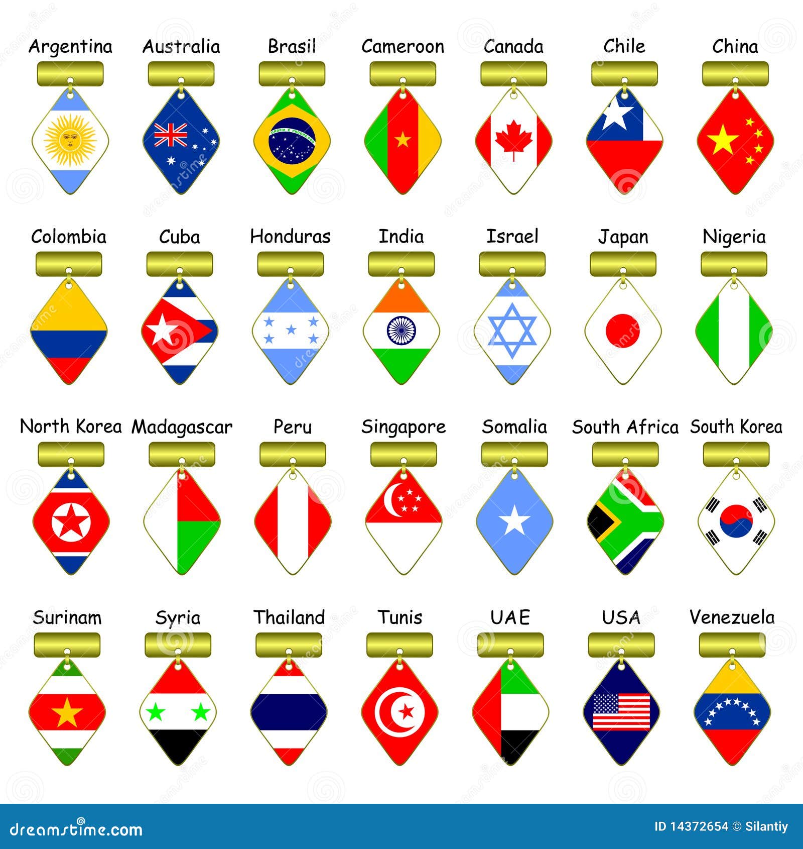 Icons of flags. stock vector. Illustration of coloured - 14372654